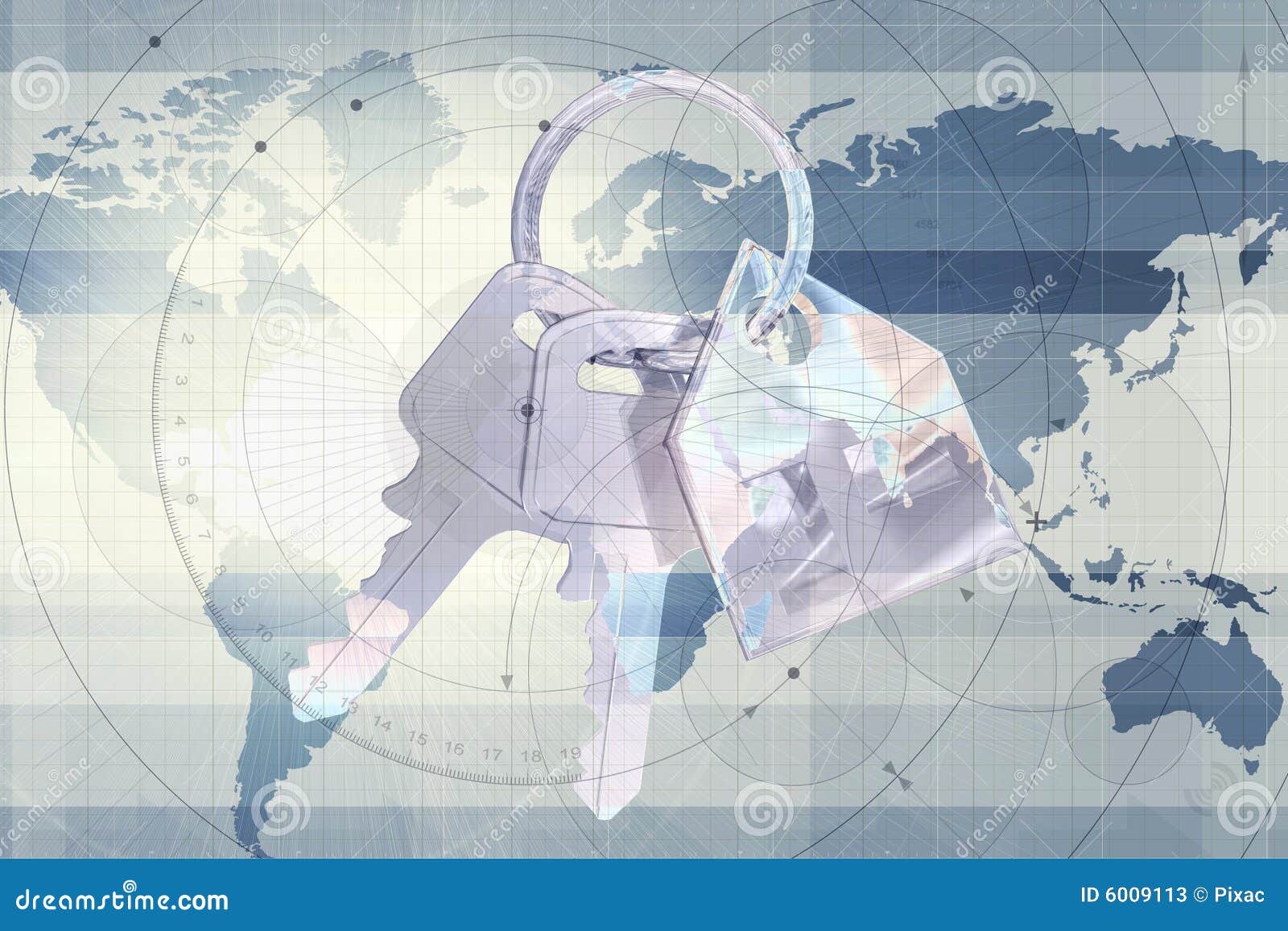 World map with house keys stock illustration. Illustration of circle ...