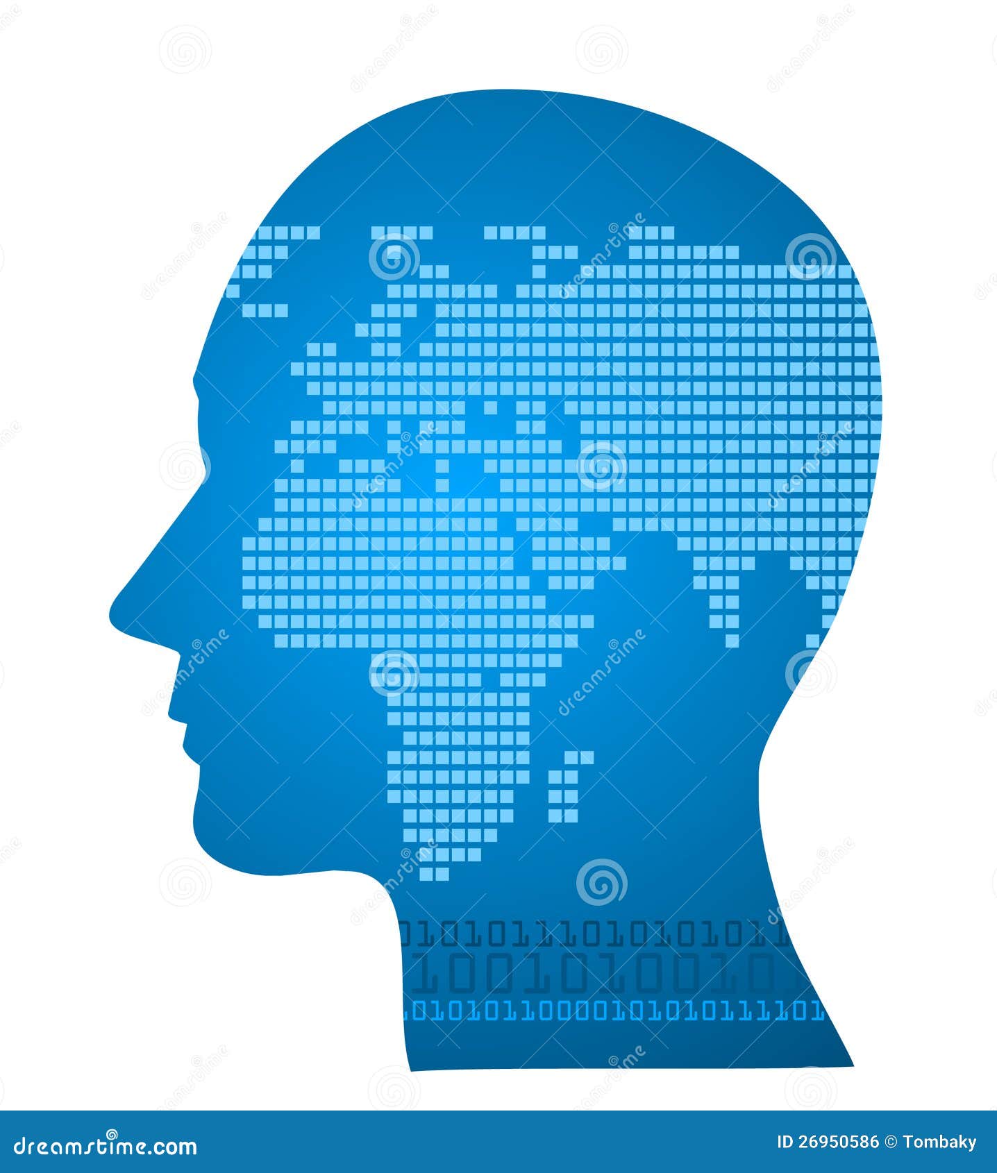 World map in human head stock vector. Illustration of imagination ...