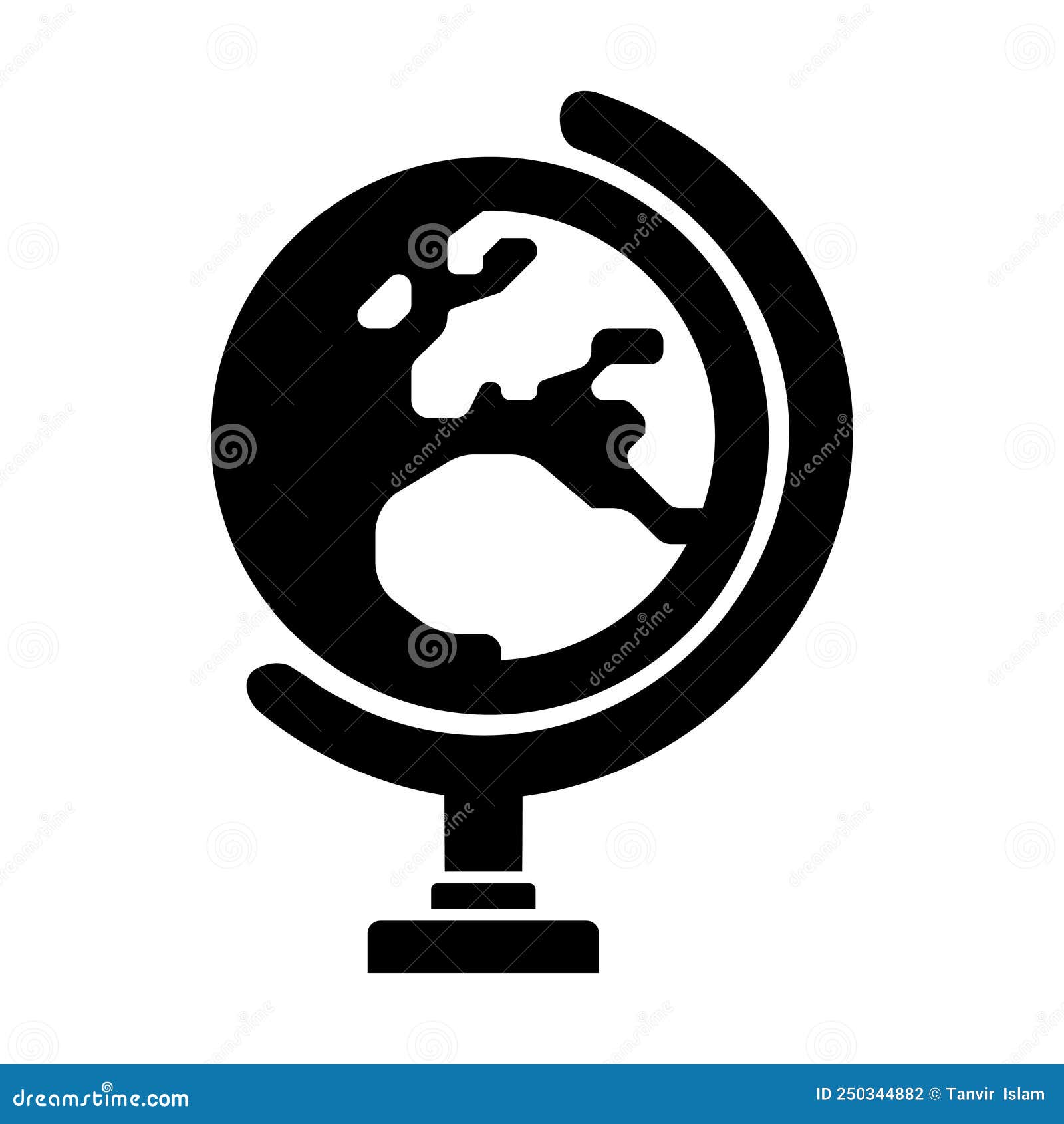 World Map Icon stock vector. Illustration of education - 250344882