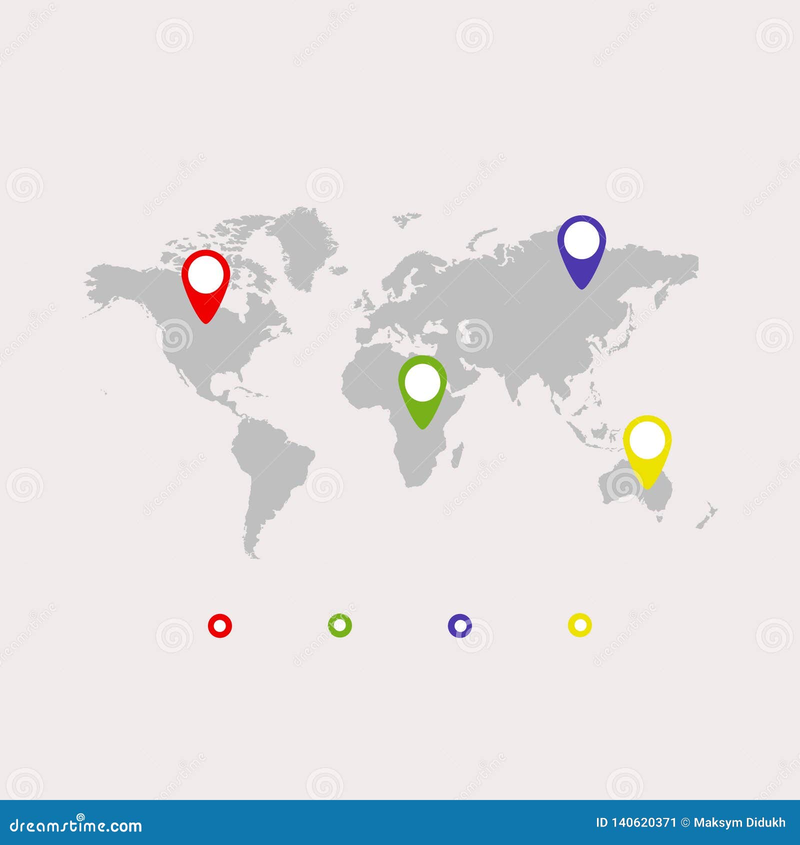 World Map, Icon. Gray Background. Vector Illustration EPS 10 Stock ...