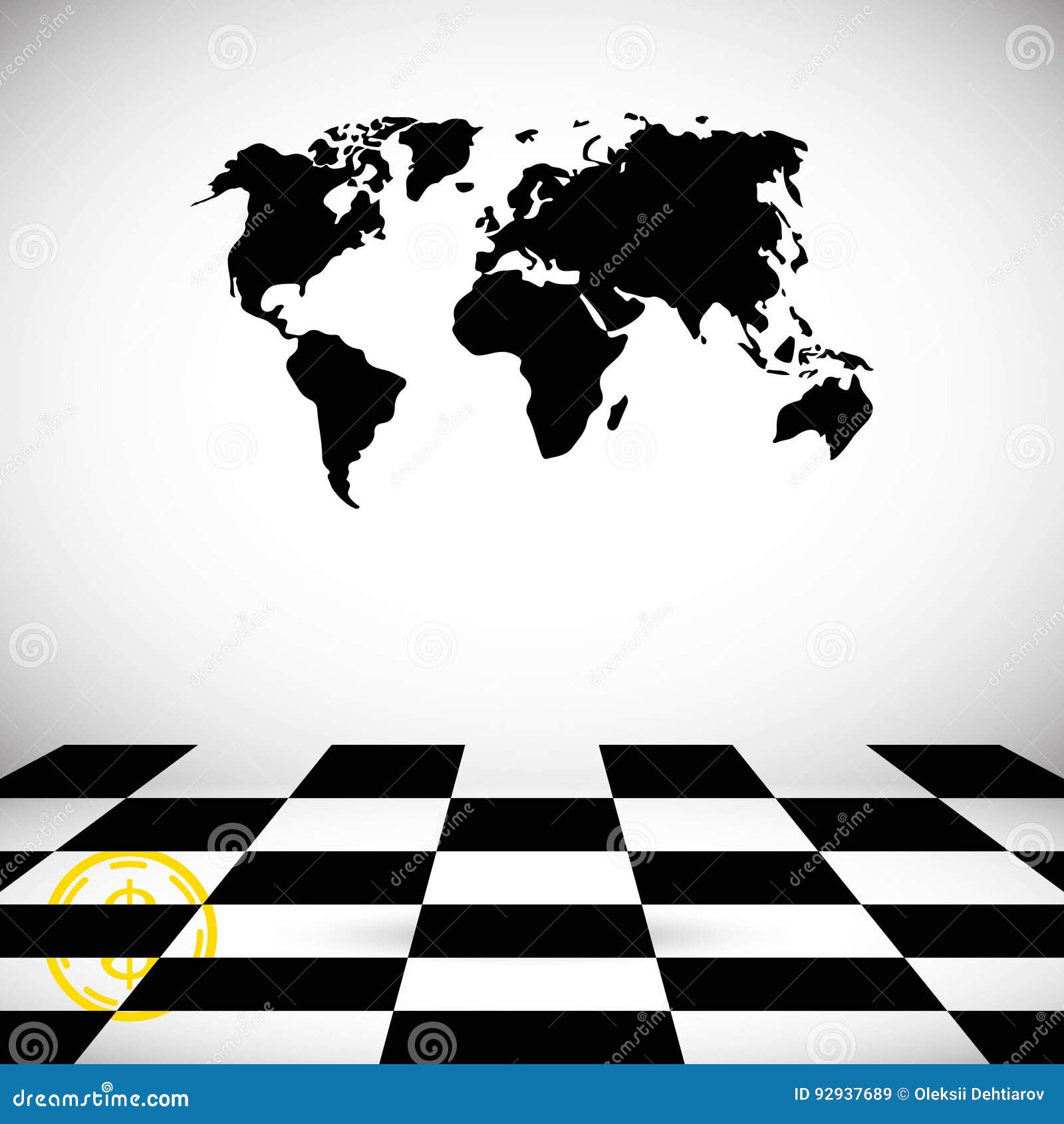 World Map Icon Stock Vector Illustration Flat Design Stock Vector ...