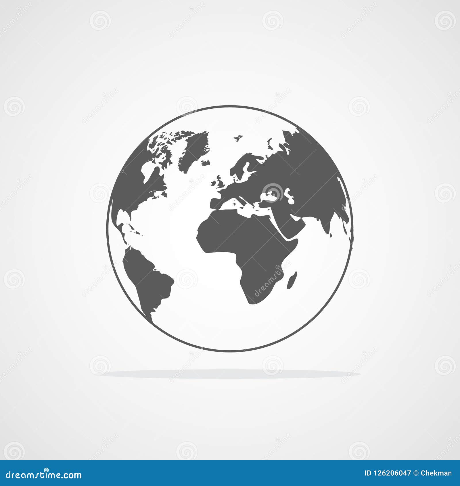 World Map Icon. Vector Illustration. Stock Illustration - Illustration ...