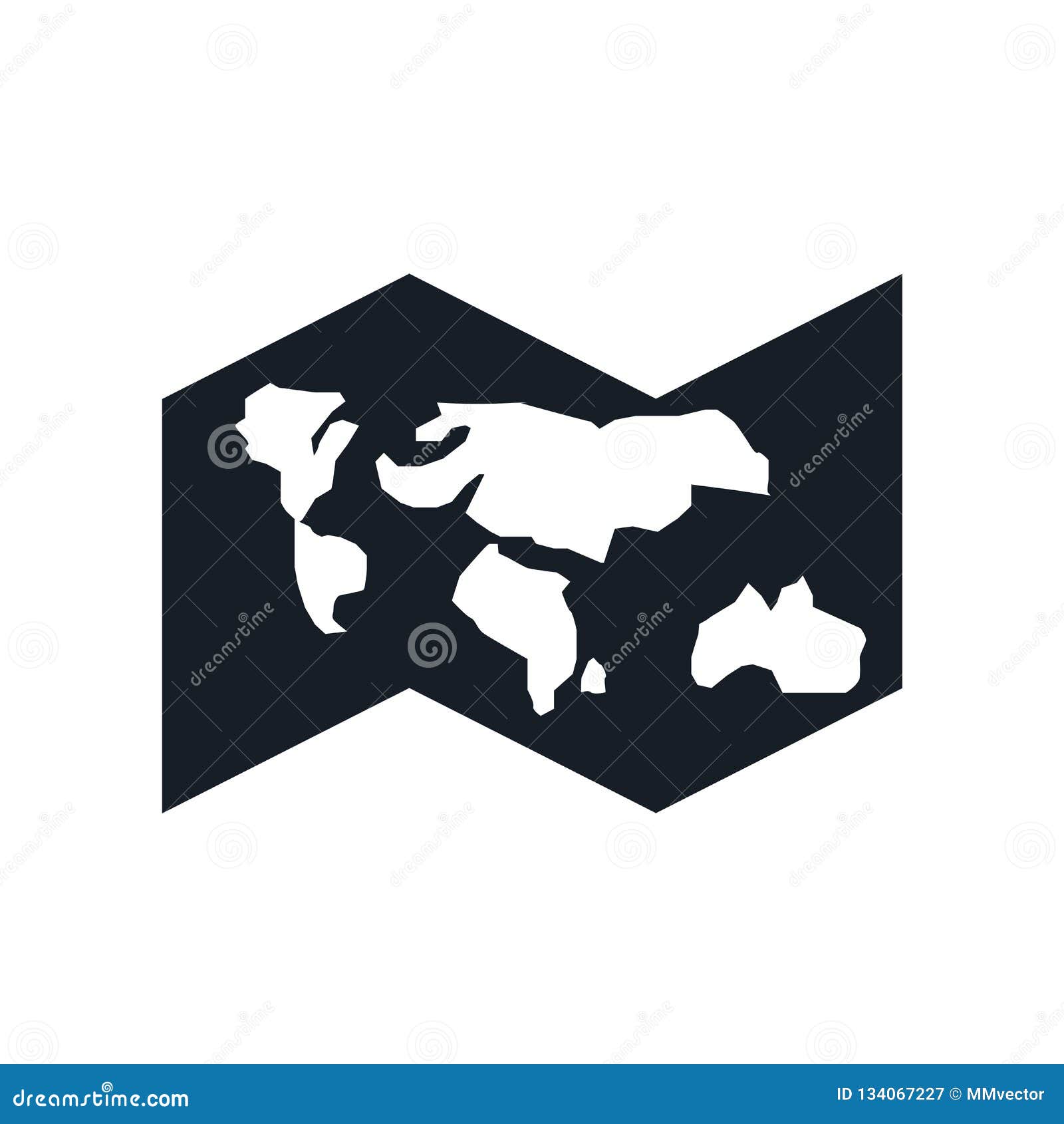 World Map Icon Vector Sign and Symbol Isolated on White Background ...