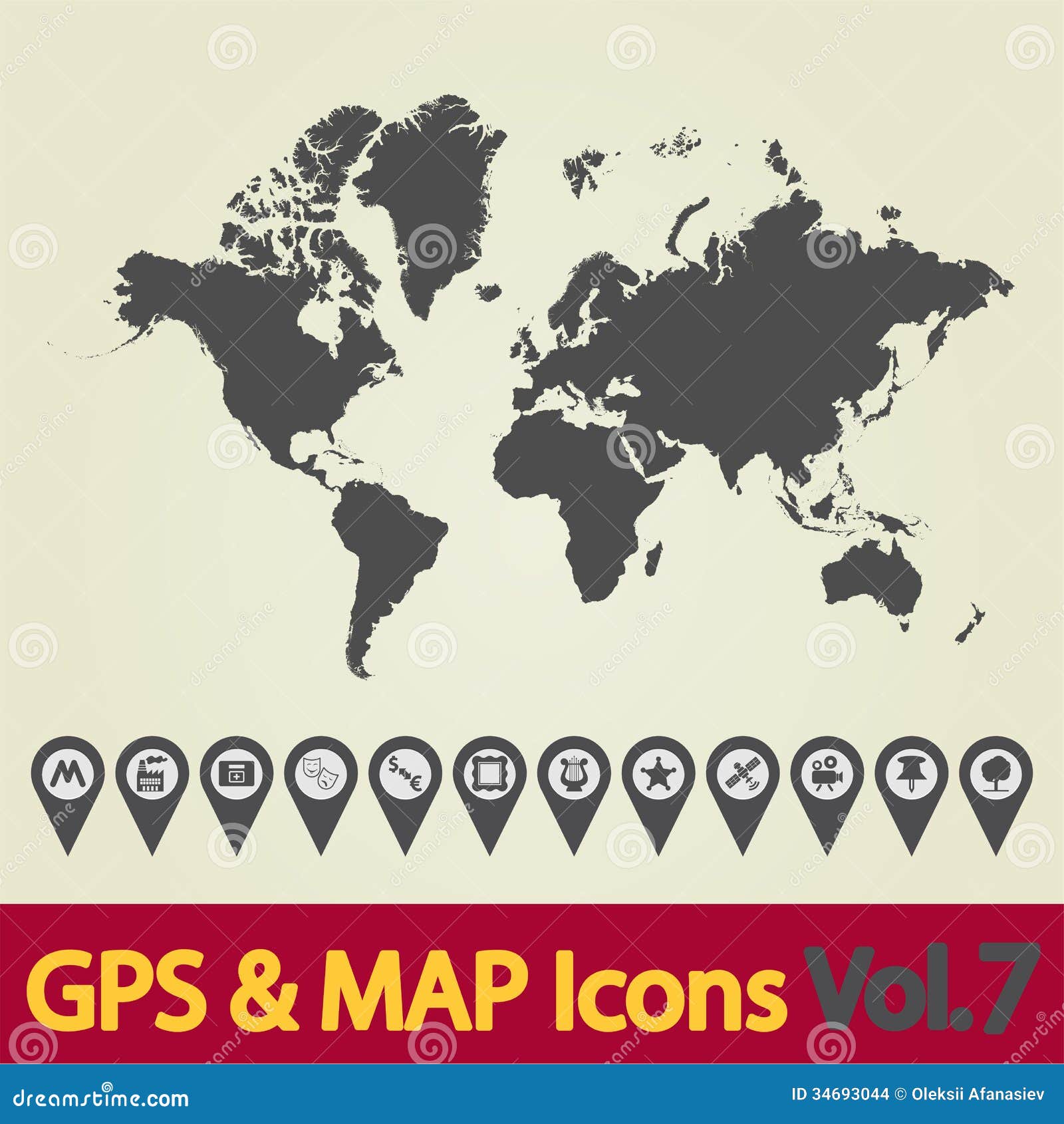 World map icons 7 stock vector. Illustration of computer - 34693044
