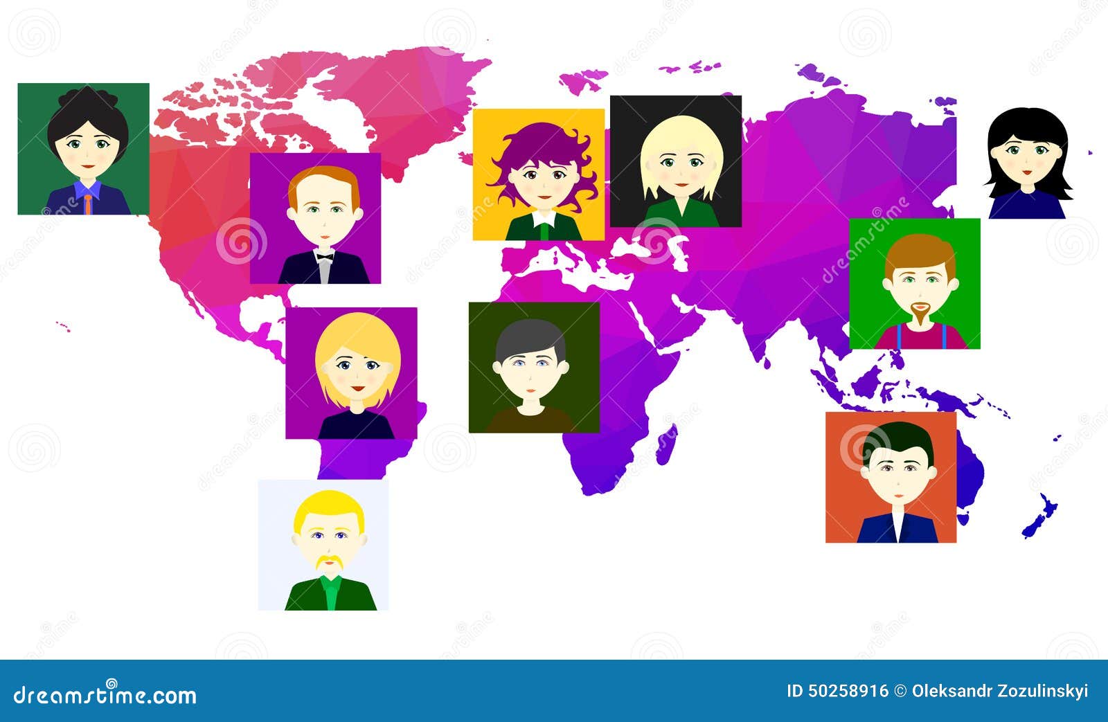 World Map Icons People Raster 4 Stock Illustrations – 1 World Map Icons ...