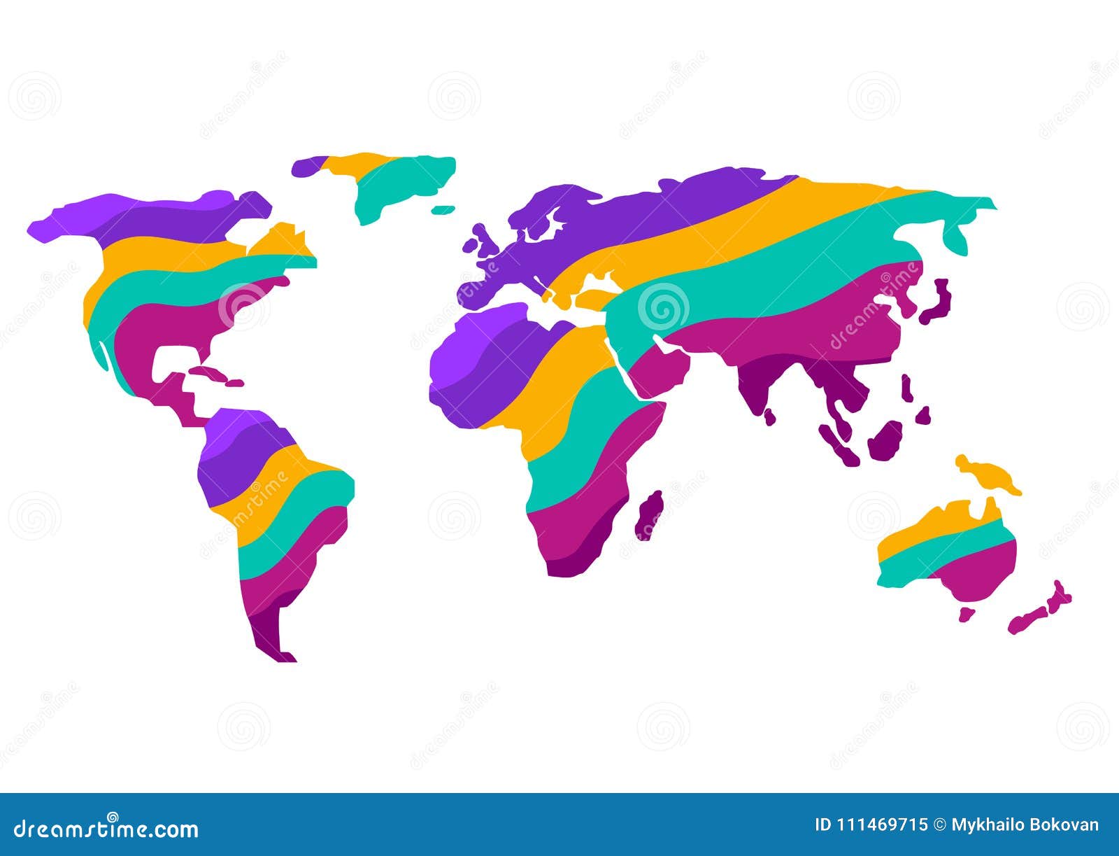 World map illustration stock vector. Illustration of america - 111469715