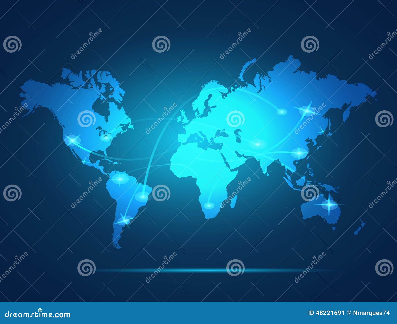 World Map Illustration stock vector. Illustration of planet - 48221691