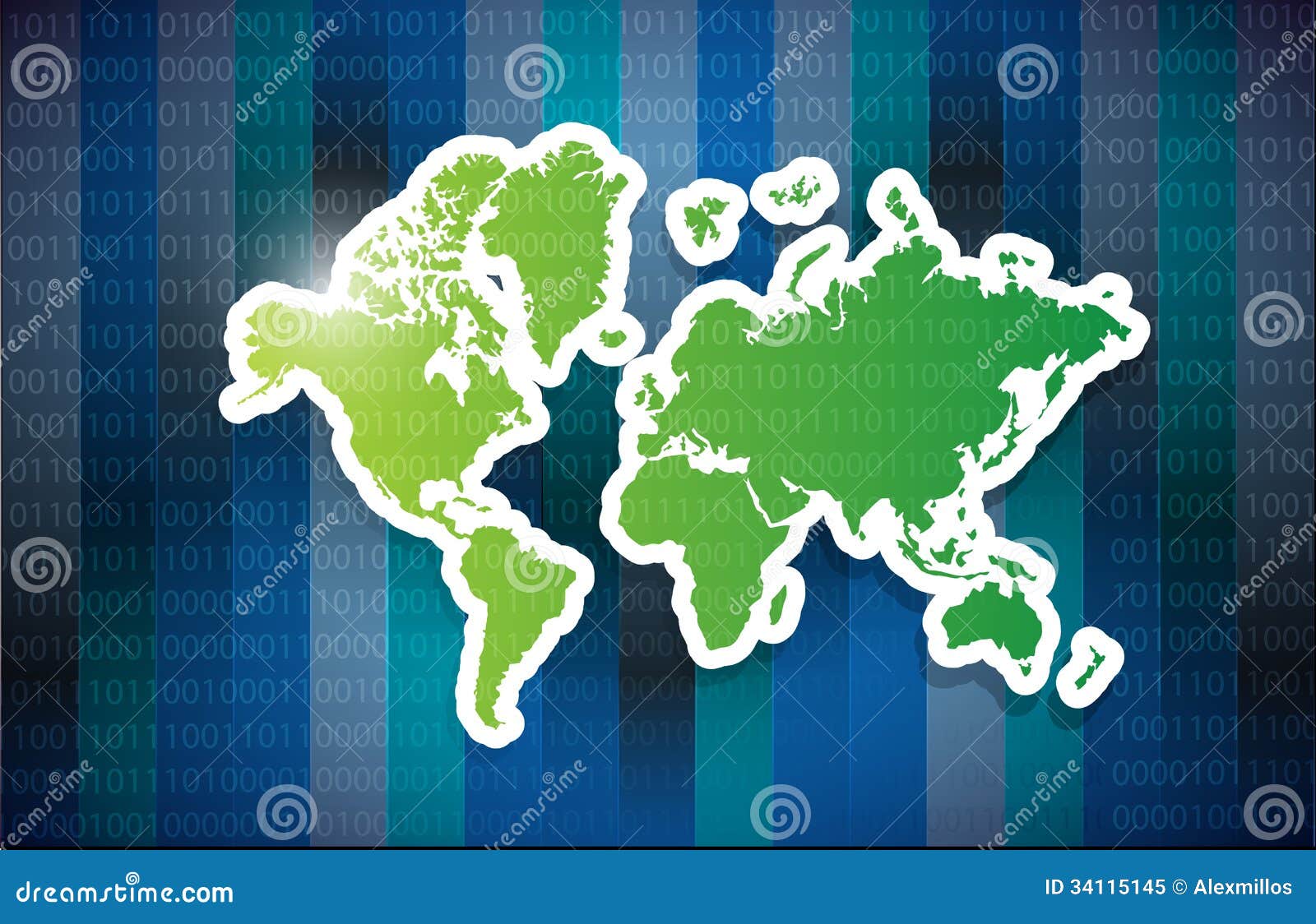 World Map Illustration Design Stock Illustration - Illustration of ...