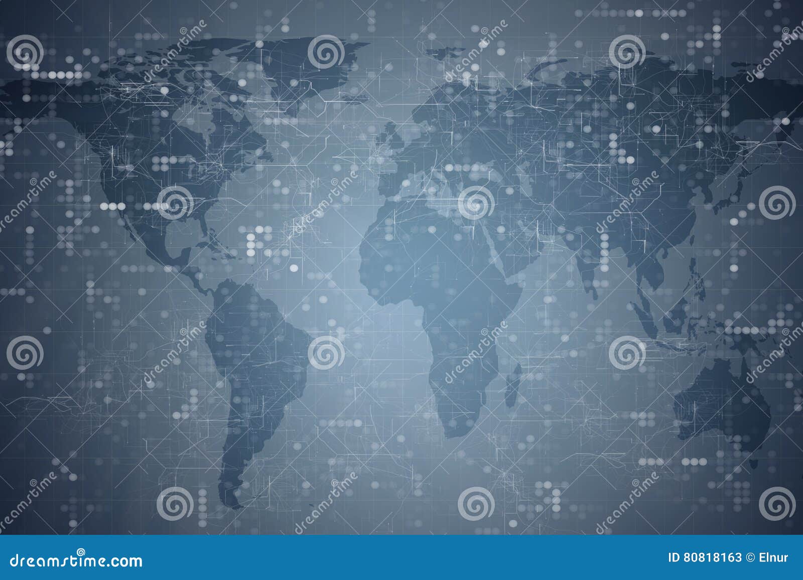 The World Map Illustration in Flat Mode Stock Illustration ...