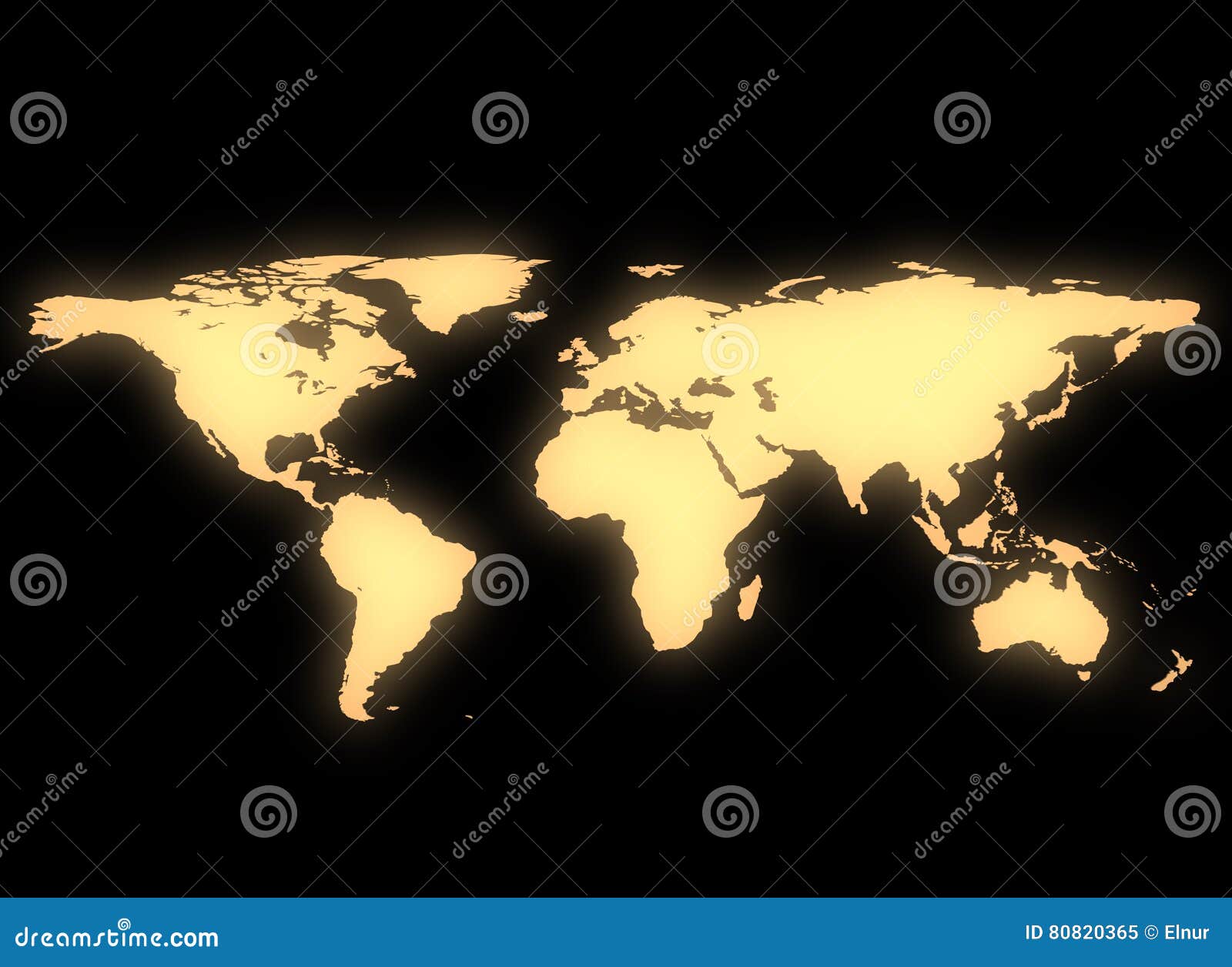 The World Map Illustration in Flat Mode Stock Illustration ...
