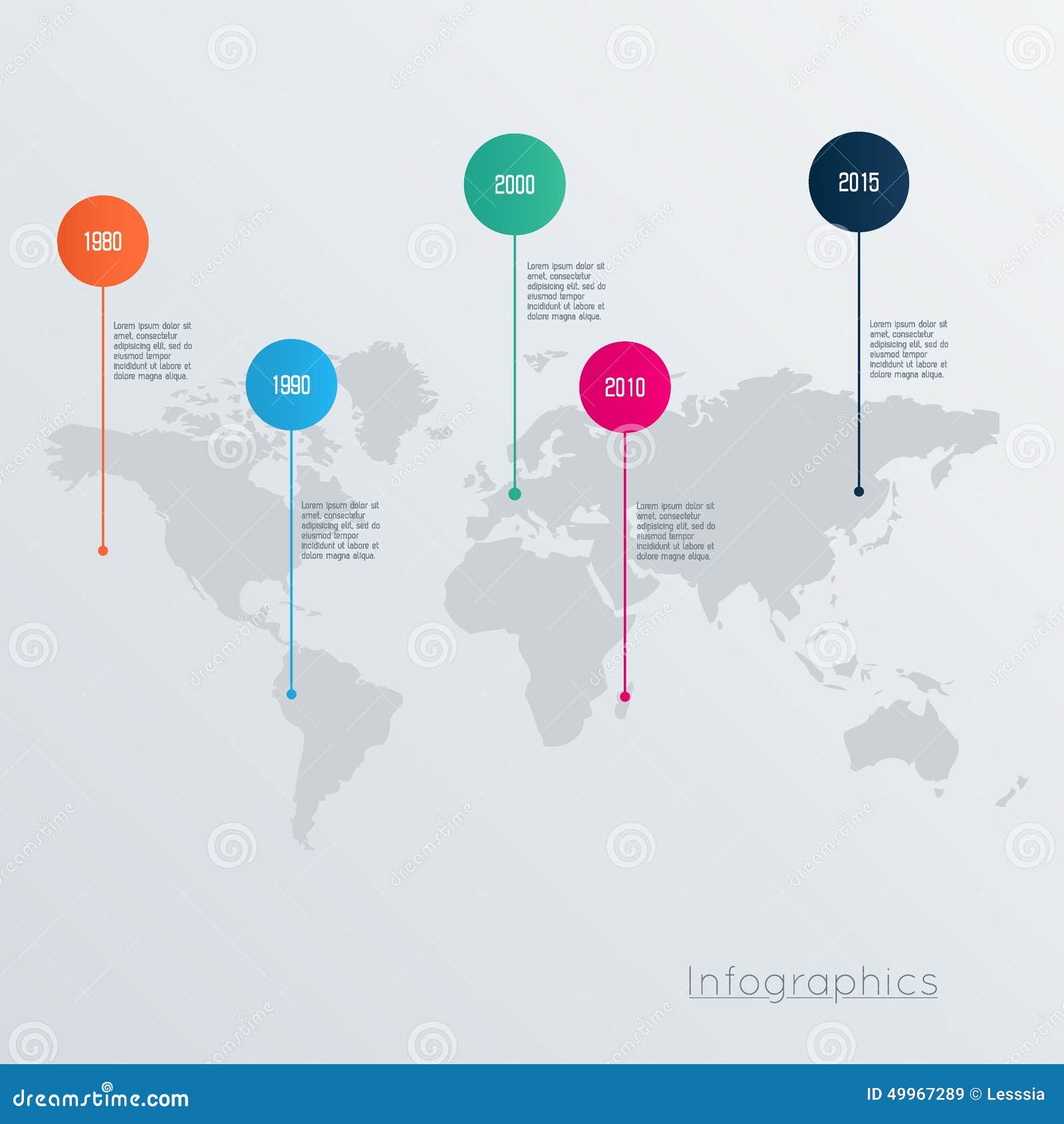 World Map Illustration Infographics Geometric Concept Design Stock ...