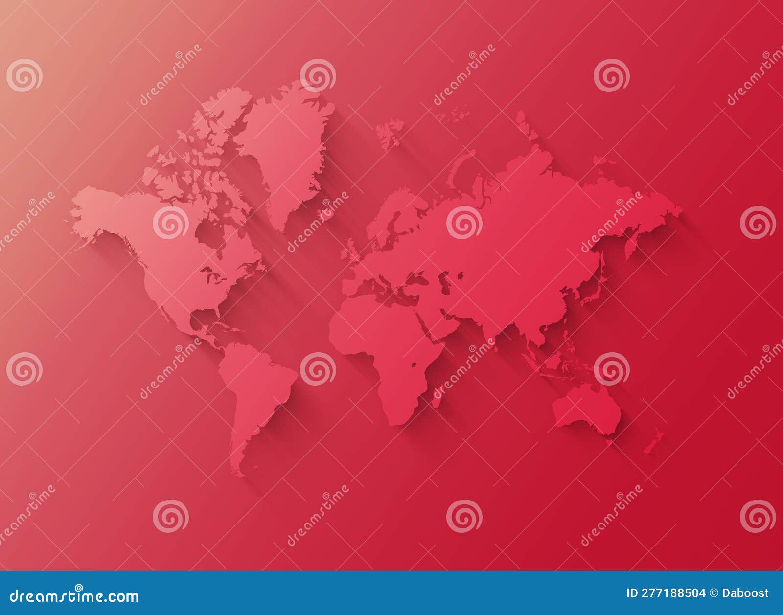 World Map Illustration on a Pink Background Stock Illustration ...