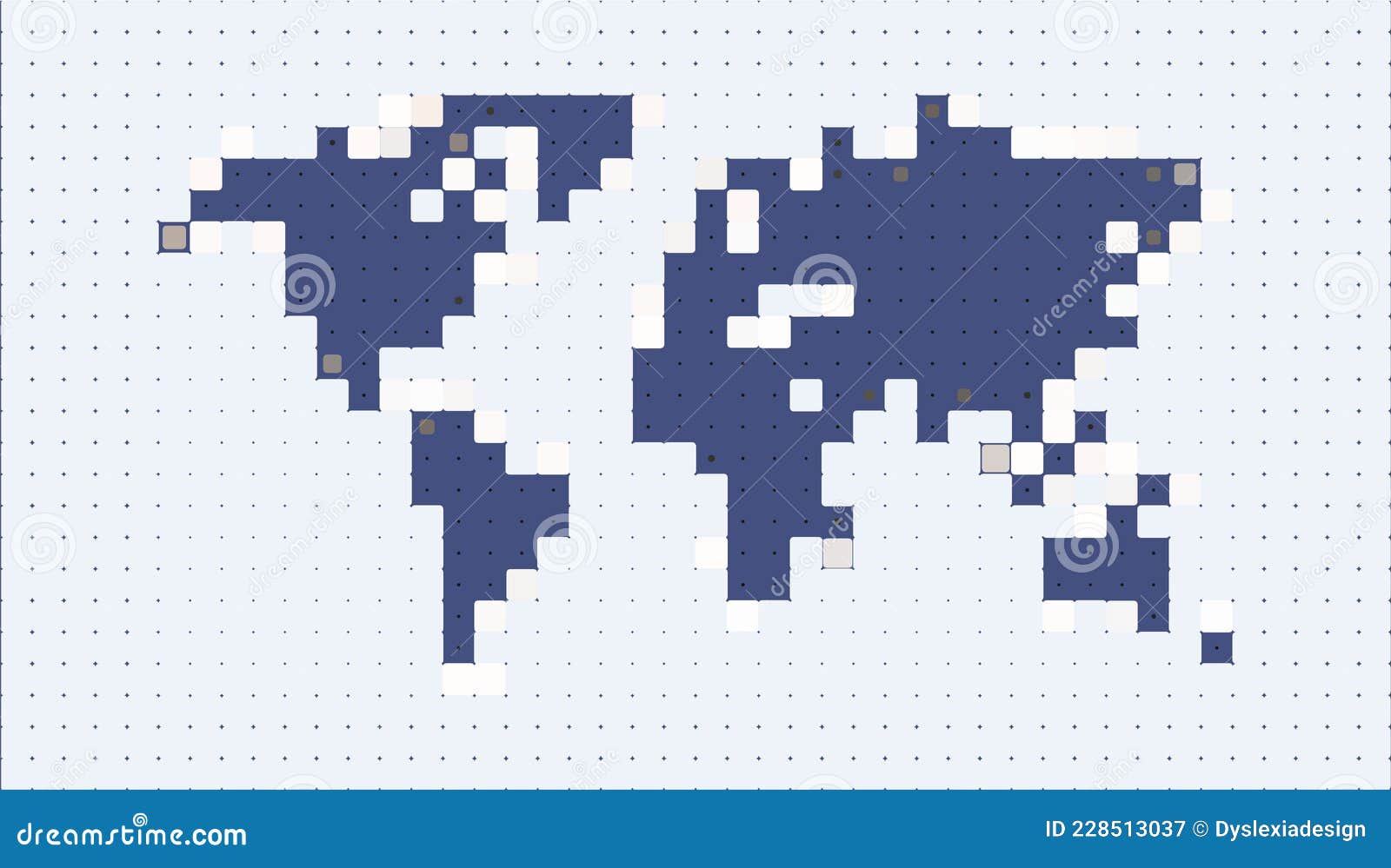 World Map Illustration. Pixelated Style Stock Vector - Illustration of ...