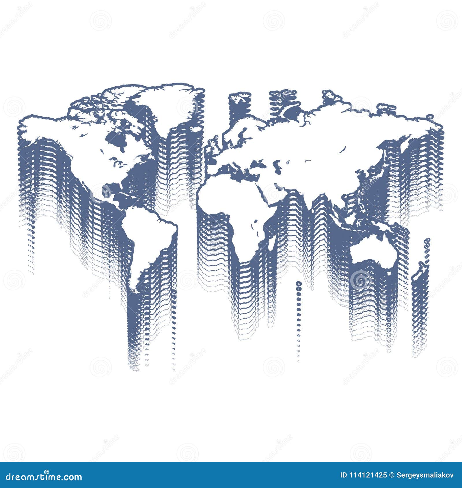 World map illustration. stock vector. Illustration of cartography ...