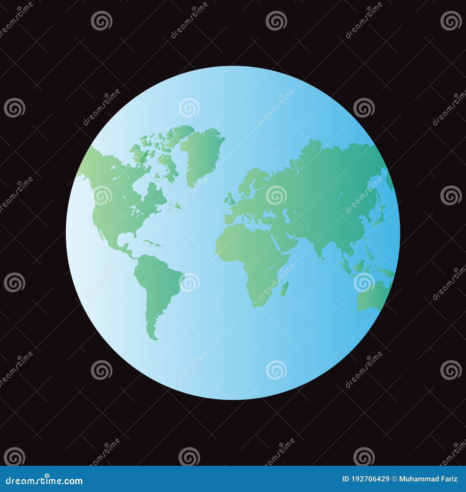 World Map Illustration Vector Eps10. Black Background Stock Vector ...