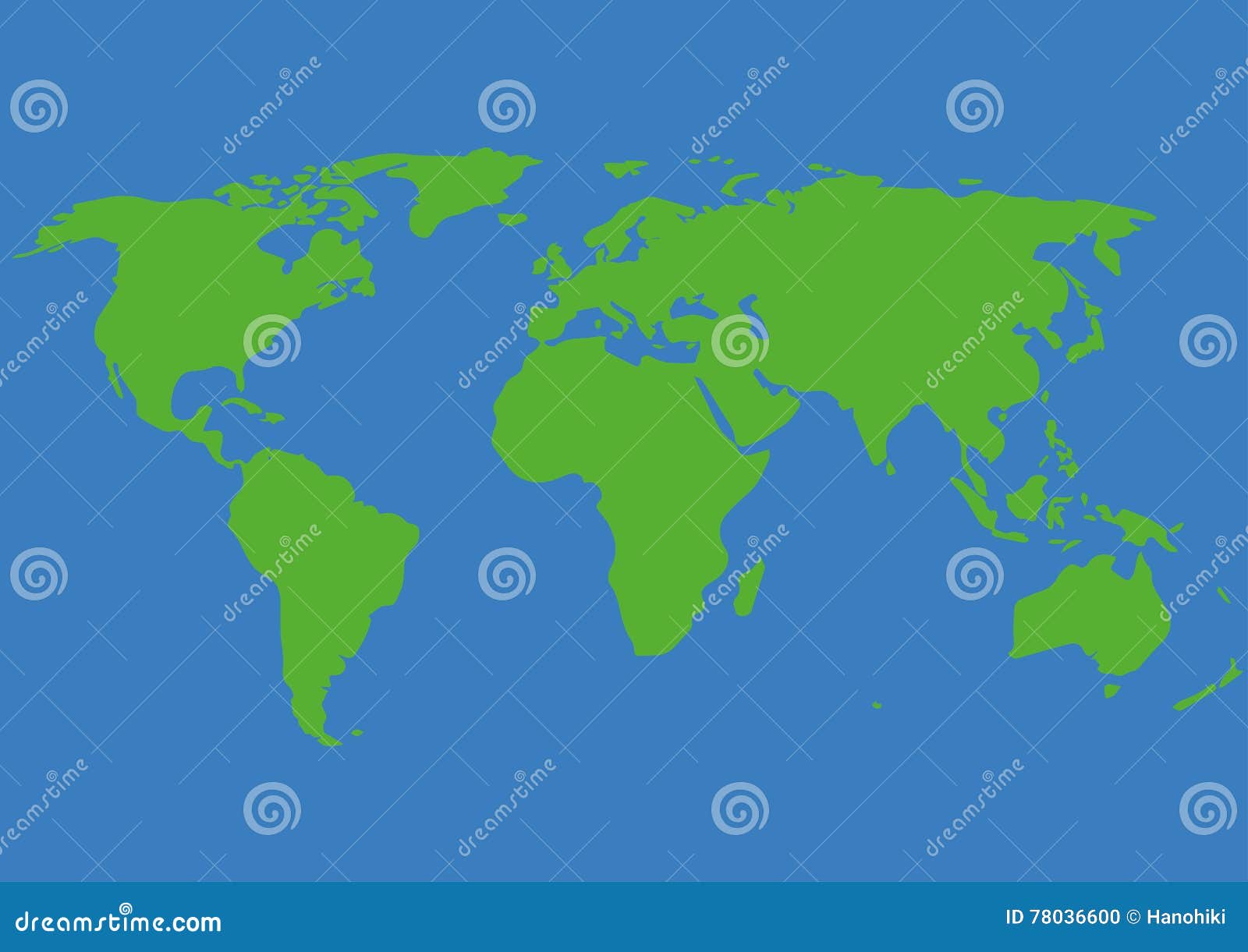 World Map Illustration Vector Graphic , Green, Blue Stock Vector ...