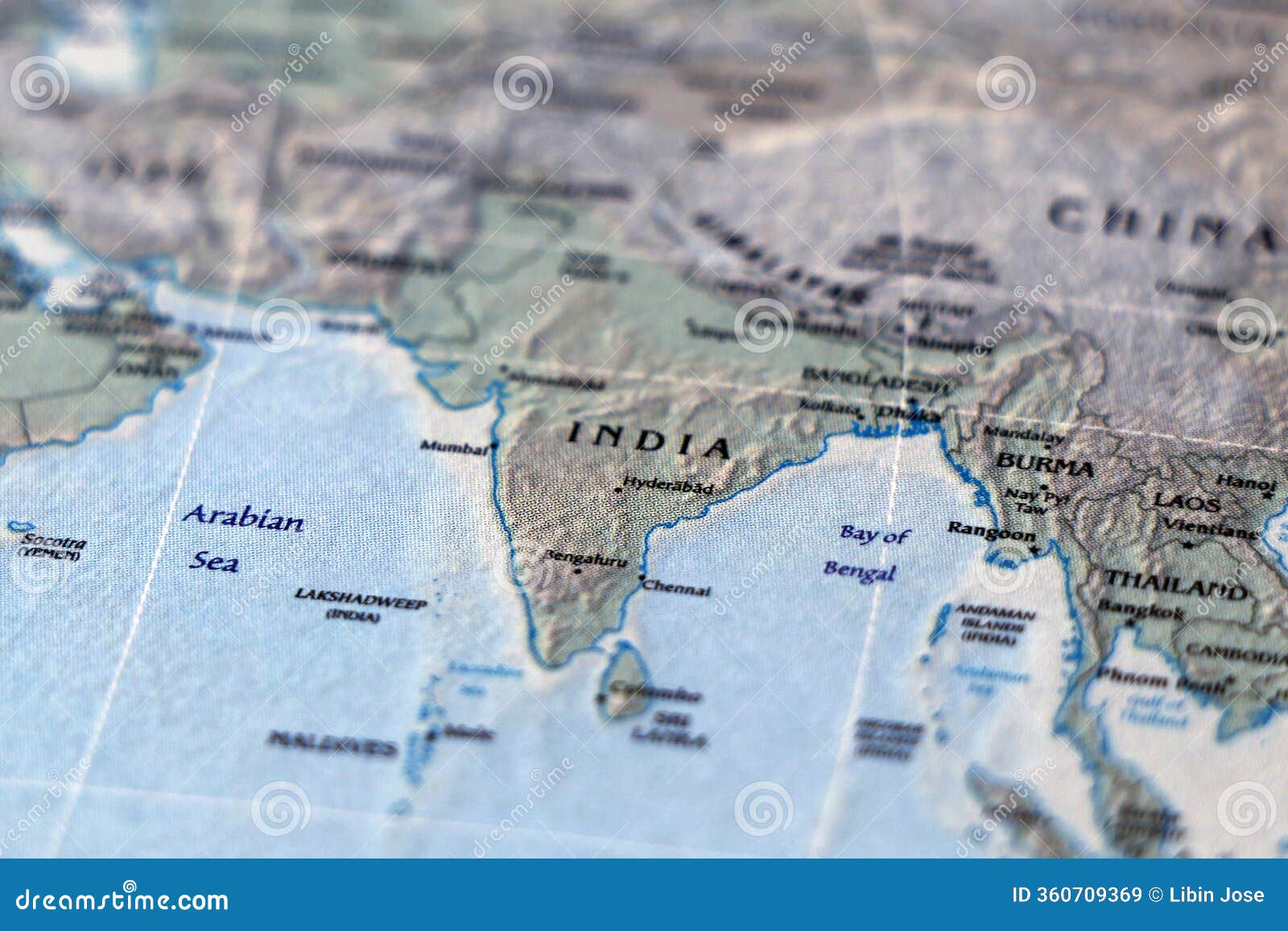 World Map of India and Neighbouring Countries Stock Image - Image of ...