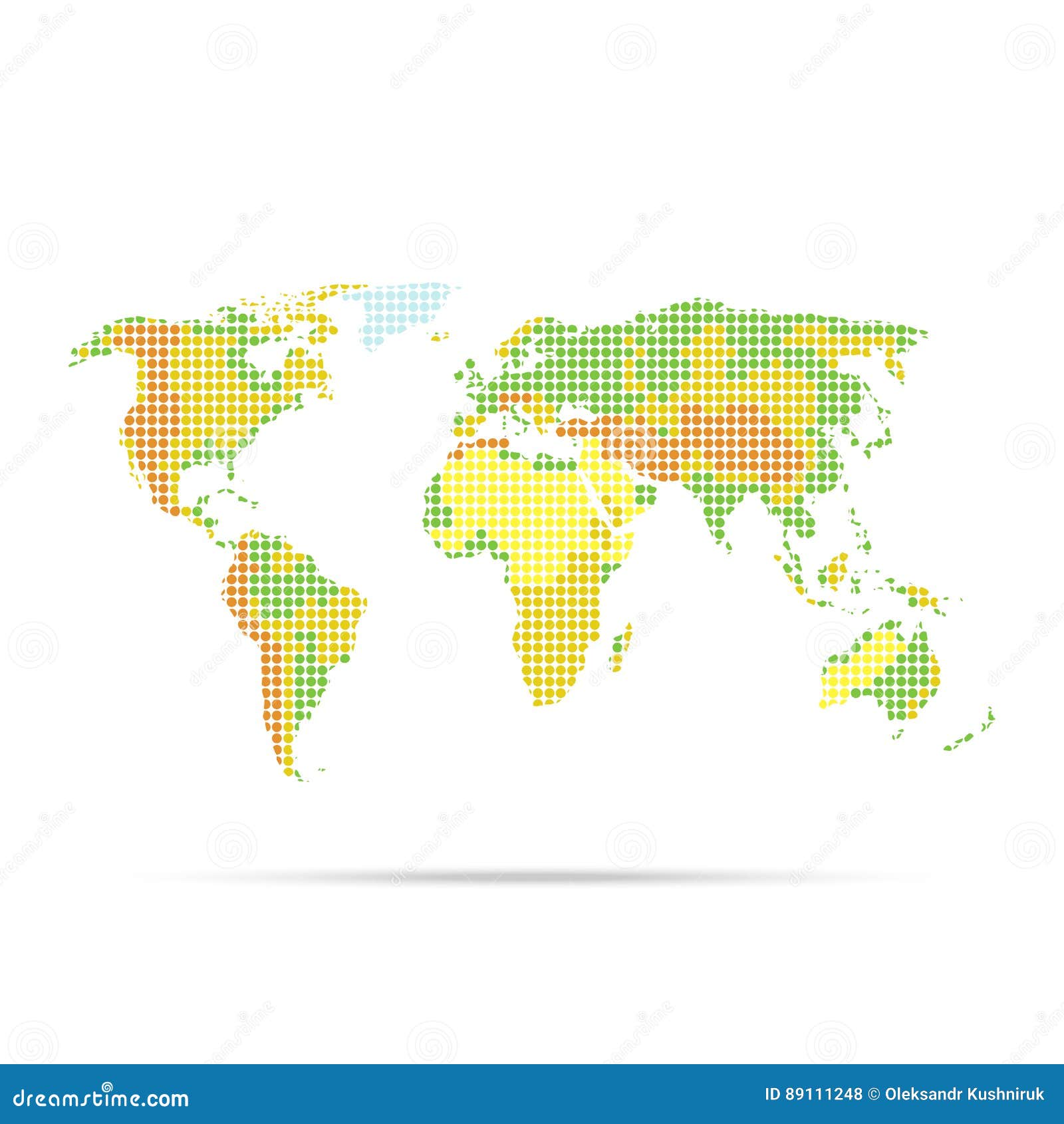 World Map With Relief Vector Illustration | CartoonDealer.com #95586478