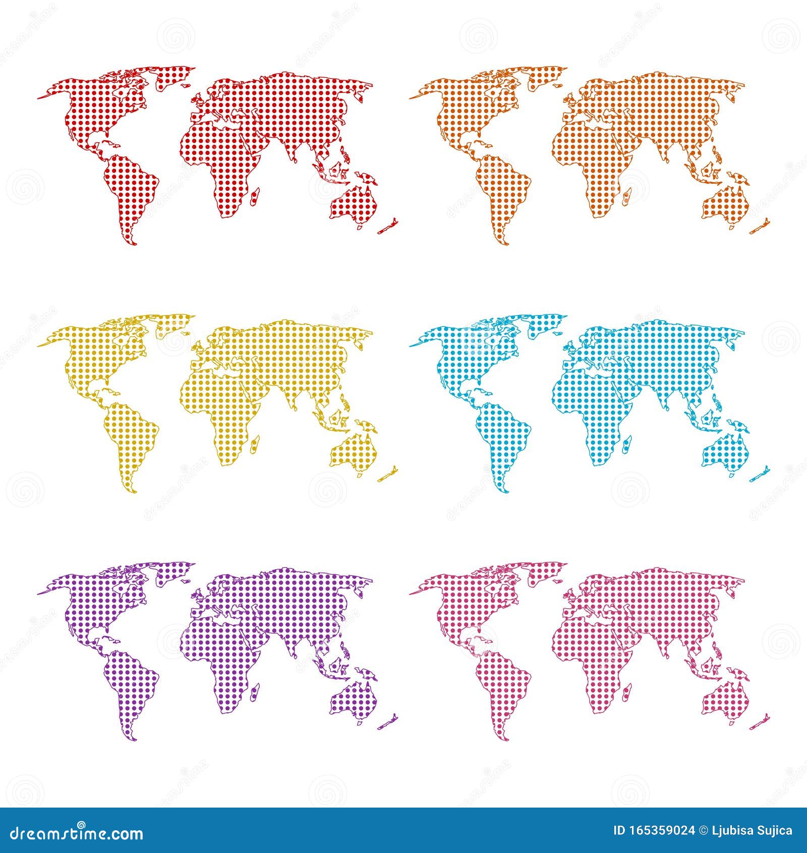 World Map Infographic Color Icon Set on White Stock Illustration ...