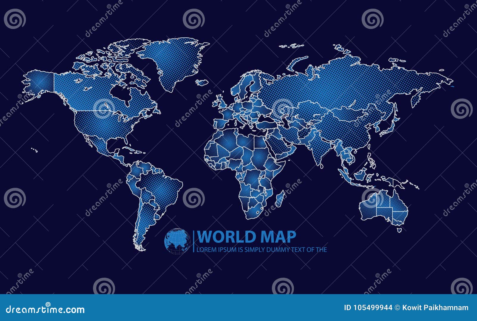 World Map Design Vector Illustration Stock Vector - Illustration of ...
