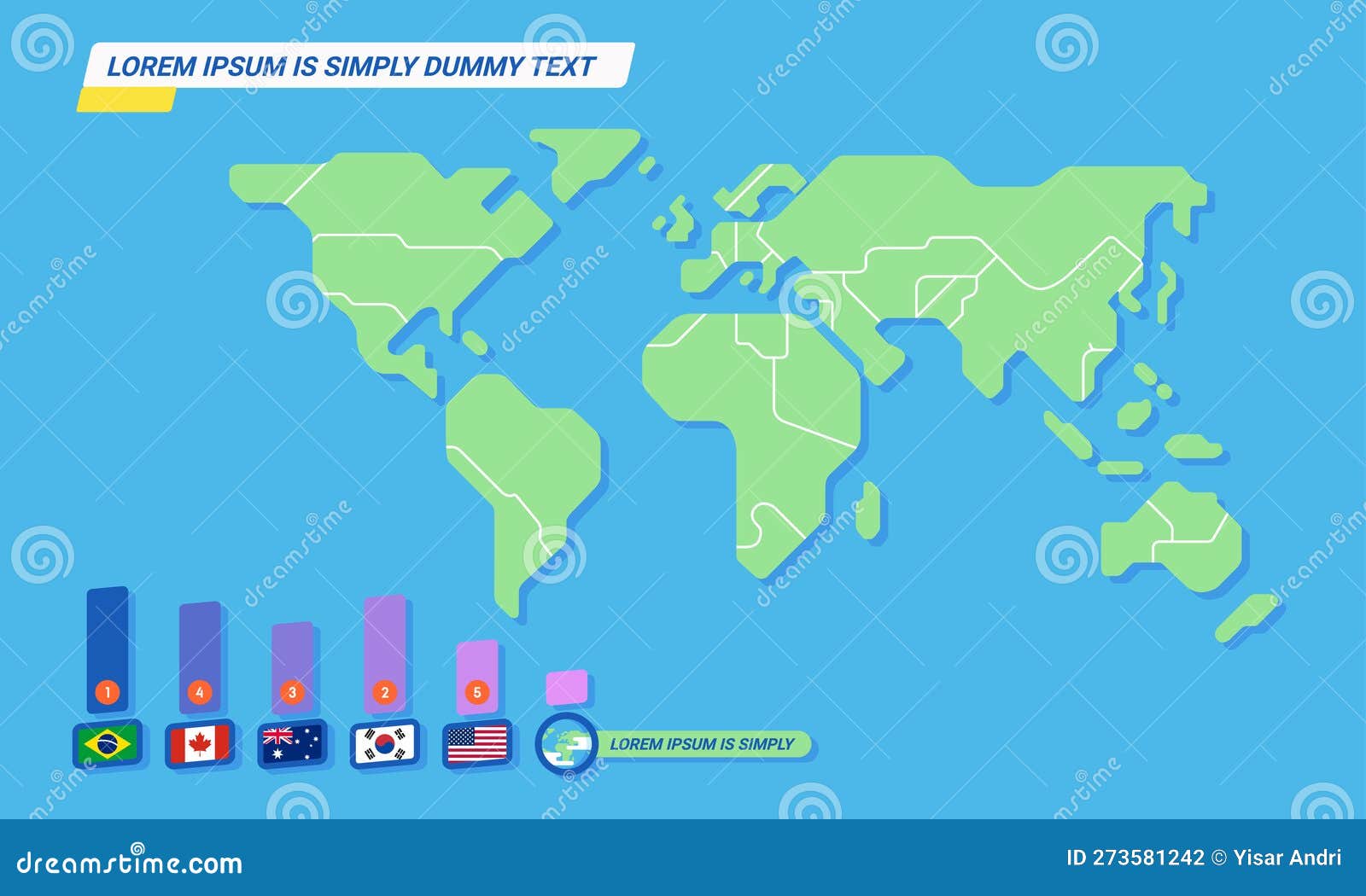 Infographic With 4 Countries Of G8 - USA, Russia, Germany And F Vector ...