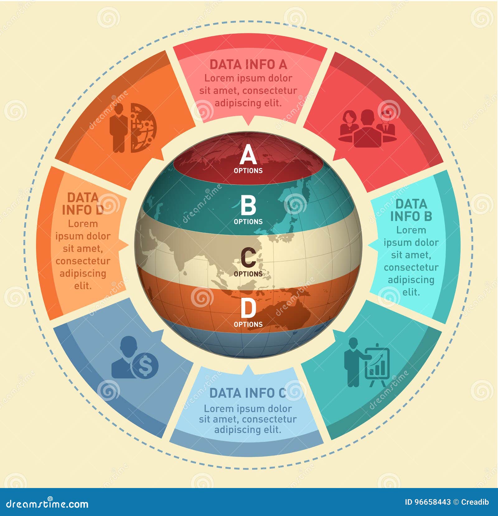 World Map Infographic Vector Design. Infographic Design Template, Earth ...