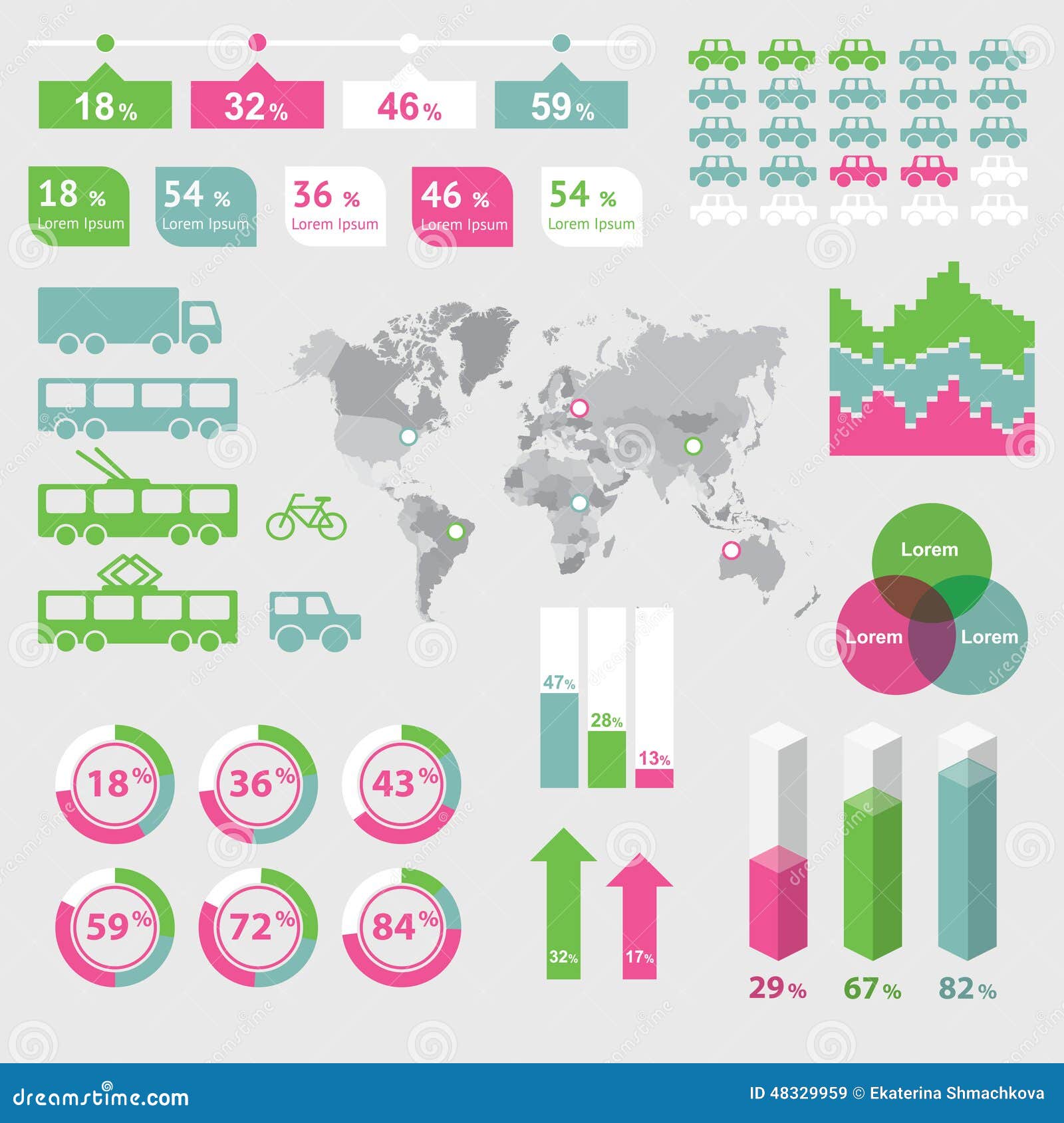 World map infographic. stock vector. Illustration of chart - 48329959