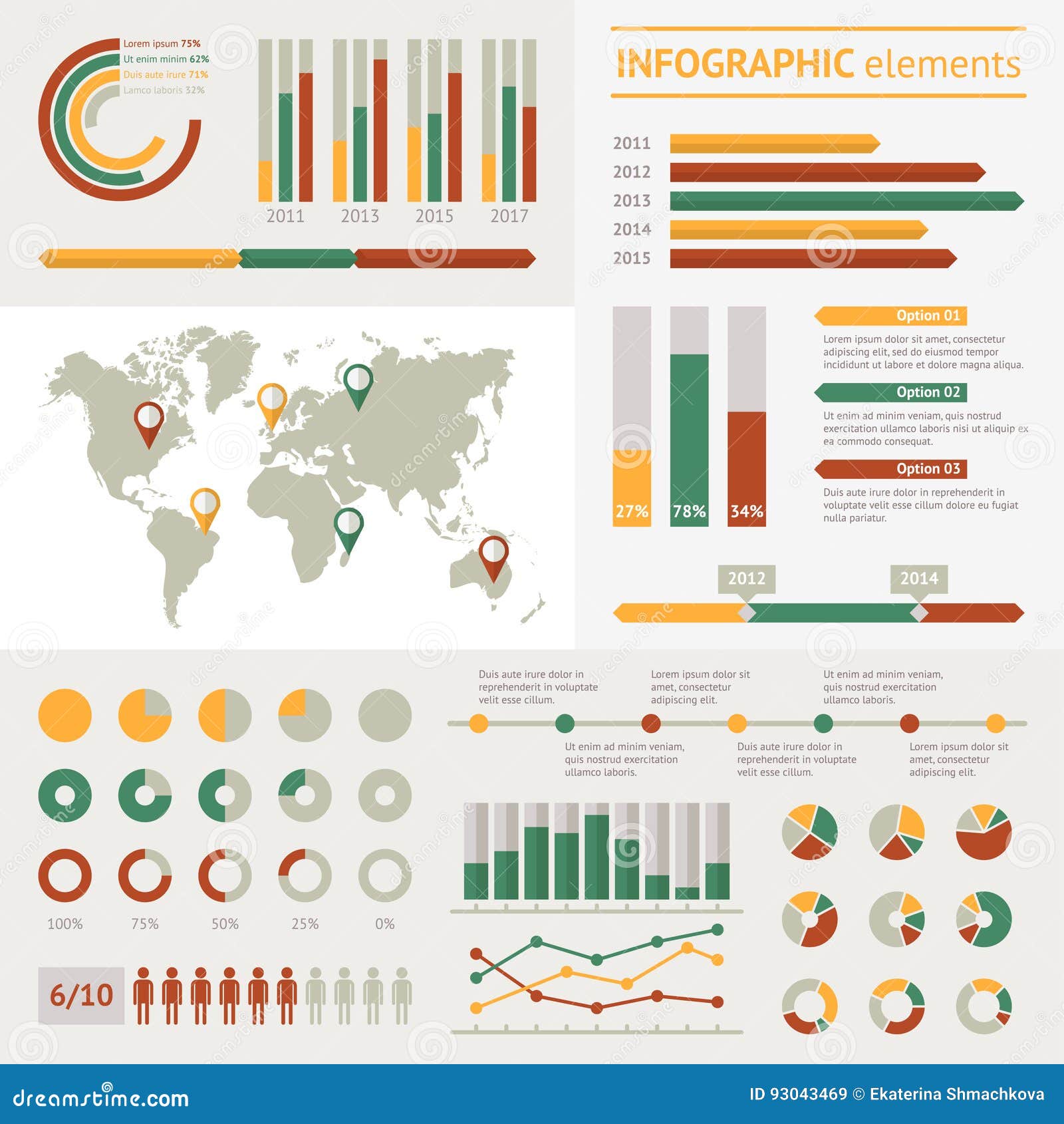 World map infographic. stock vector. Illustration of info - 93043469