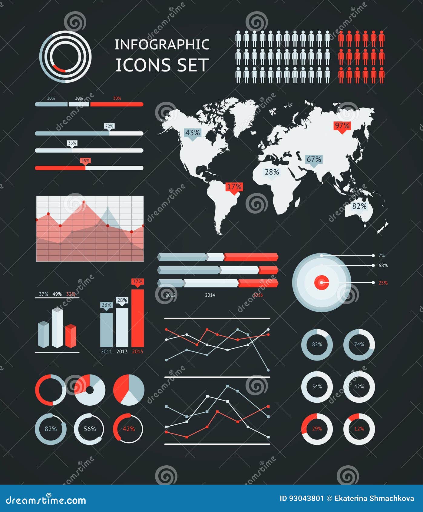 World map infographic. stock vector. Illustration of presentation ...