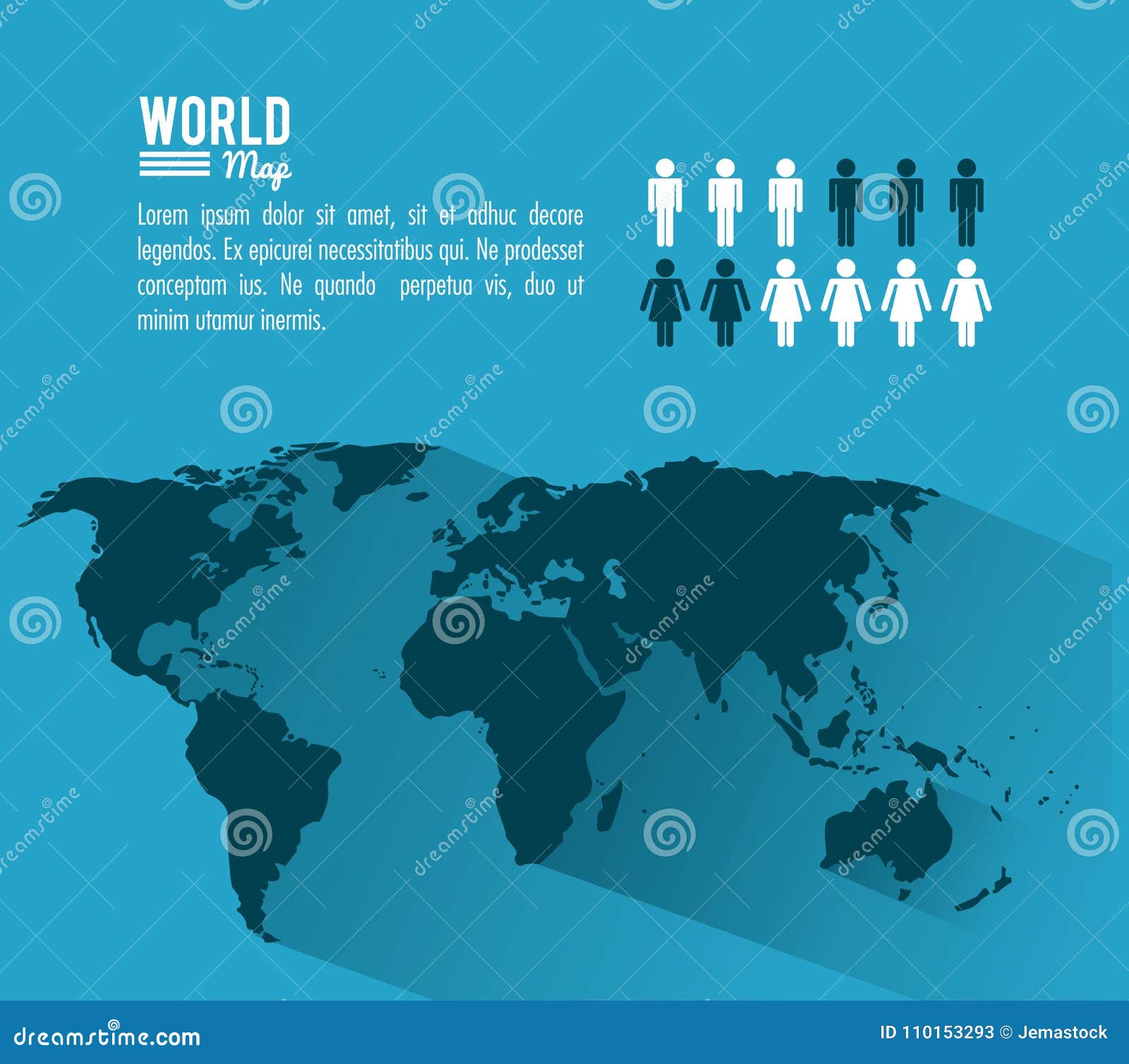 World map infographic stock vector. Illustration of element - 110153293