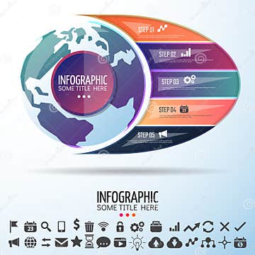 World Map Infographics Design Template Stock Vector - Illustration of ...