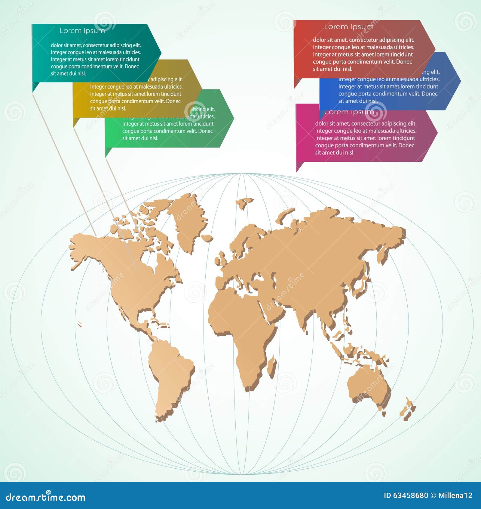 World Map Infographics Vector Illustration Stock Vector - Illustration ...
