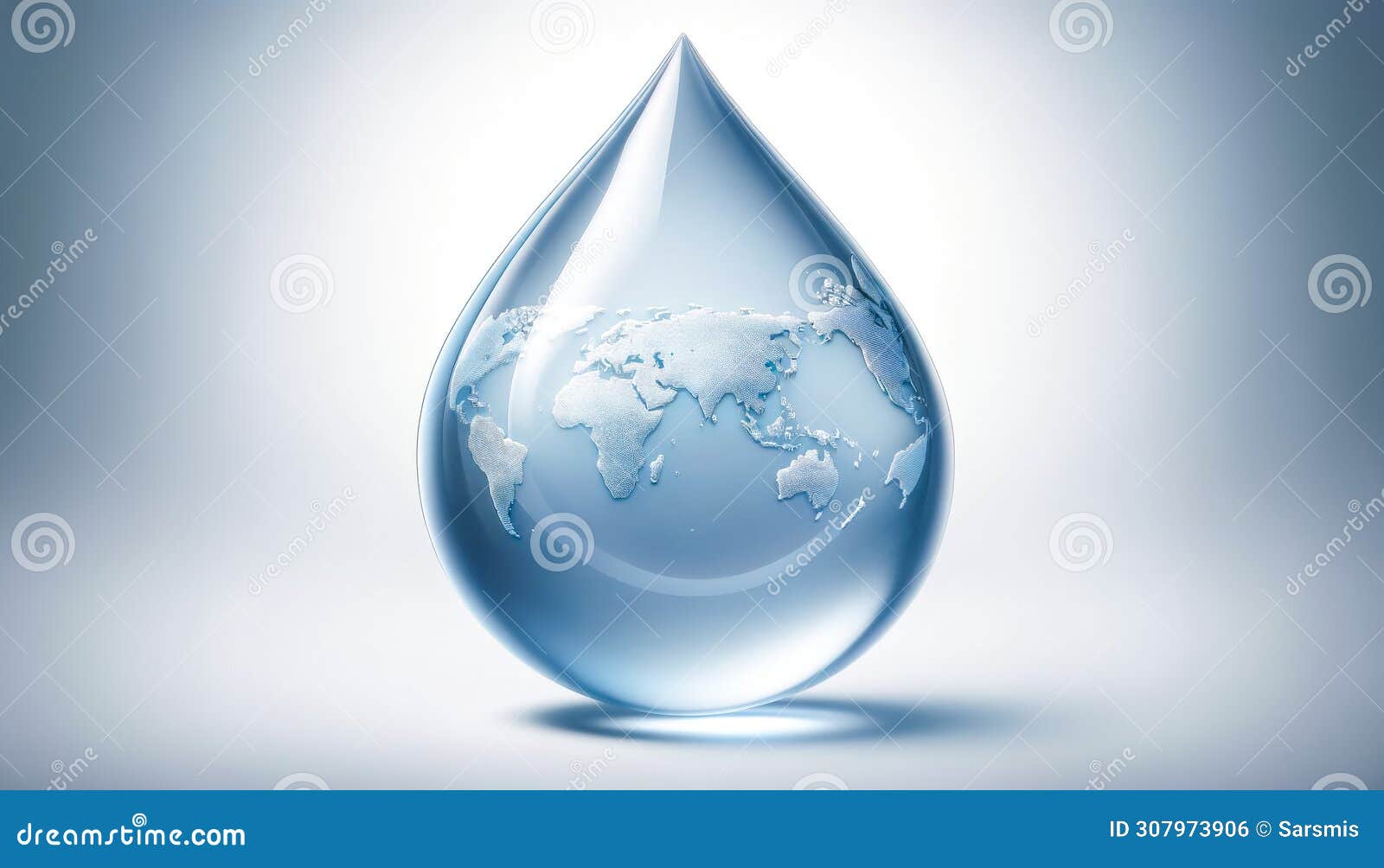 World Map Inside Water Drop. World Water Day, Earth Day,World Day To ...