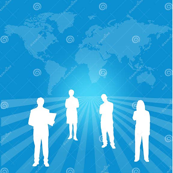 World Map with Interactive Organization Stock Vector - Illustration of ...