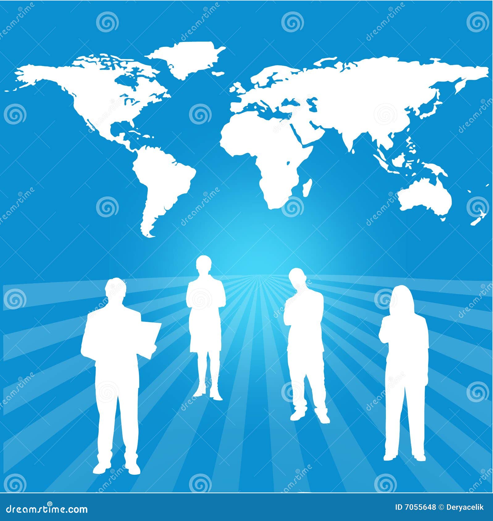 World Map with Interactive Organization Stock Illustration ...