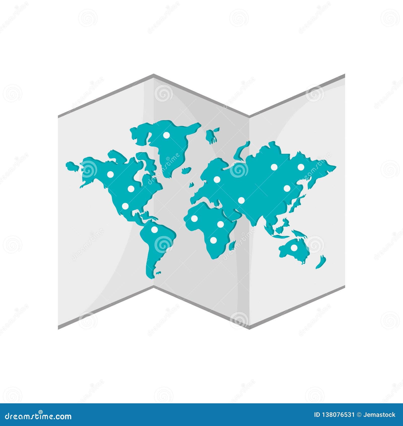 World map isolated stock vector. Illustration of concept - 138076531