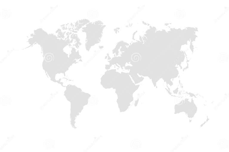 World Map Isolated on White Background Stock Vector - Illustration of ...