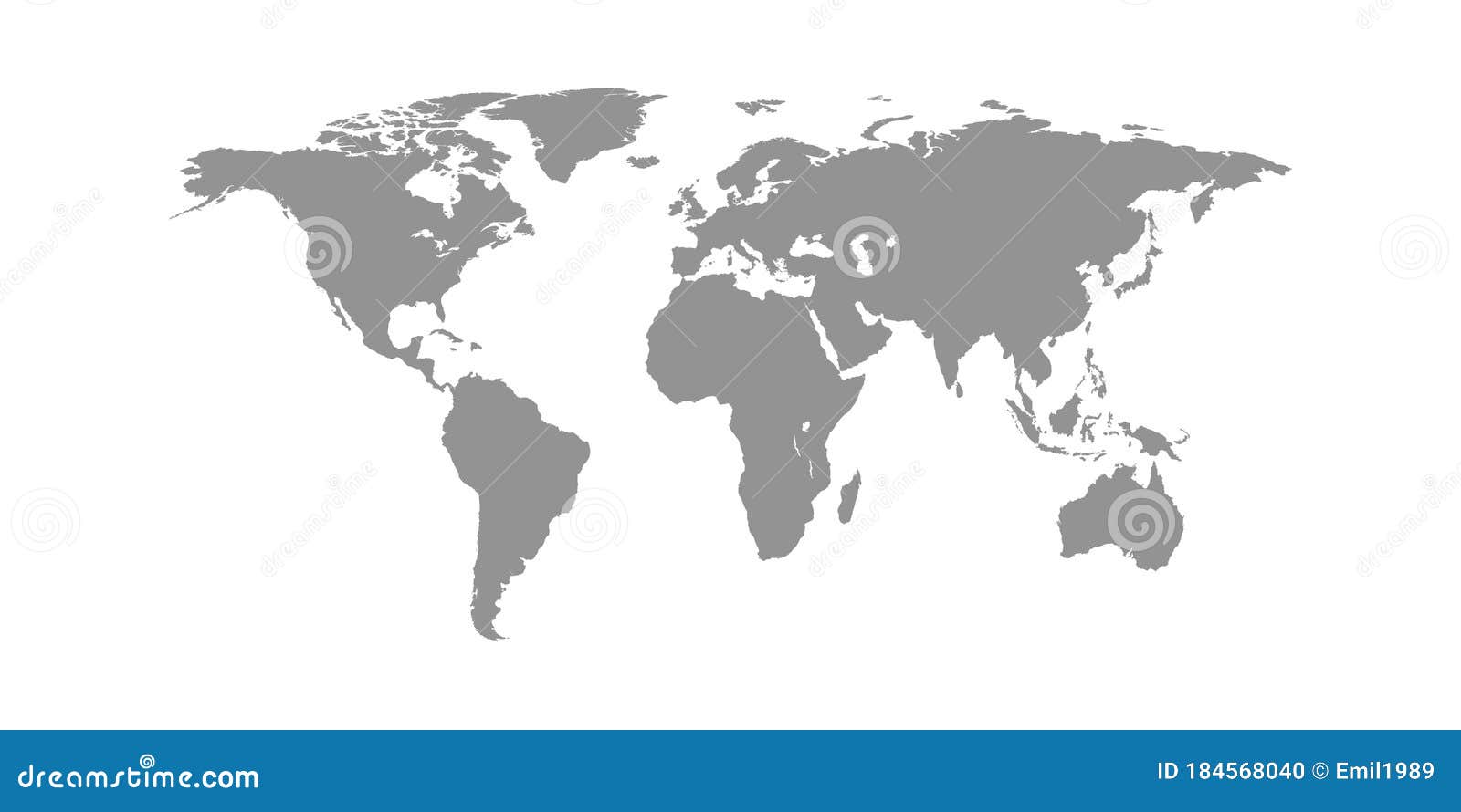 World Map Isolated on White Background Stock Vector - Illustration of ...