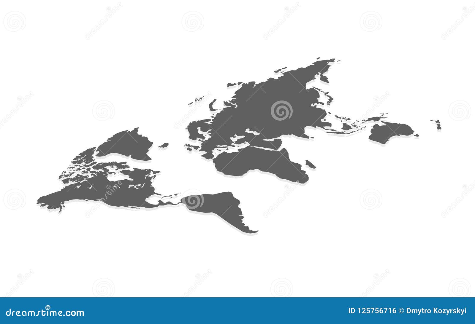 World Map in Isometric. Concept for Infographic. Vector Illustaration ...