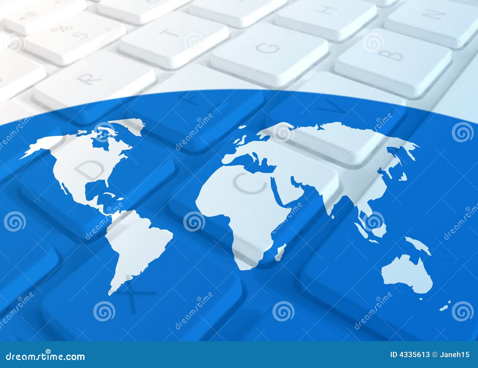 World map on keyboard stock illustration. Illustration of travel - 4335613