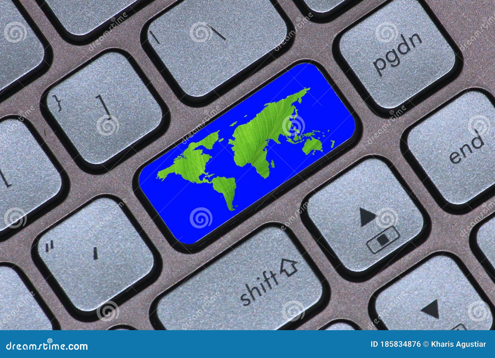 World Map on Keyboard Search Key Internet Search Stock Illustration ...