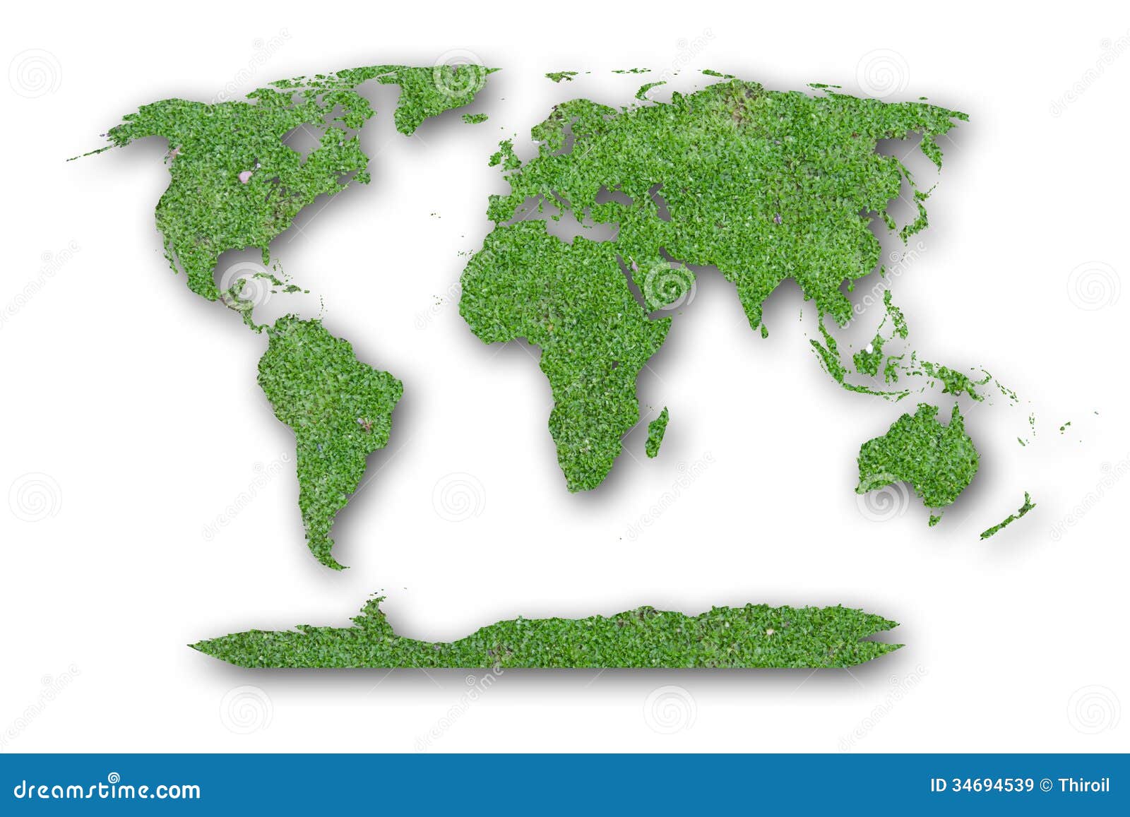 World Map Laterite On Green Moss Background. Stock Image ...