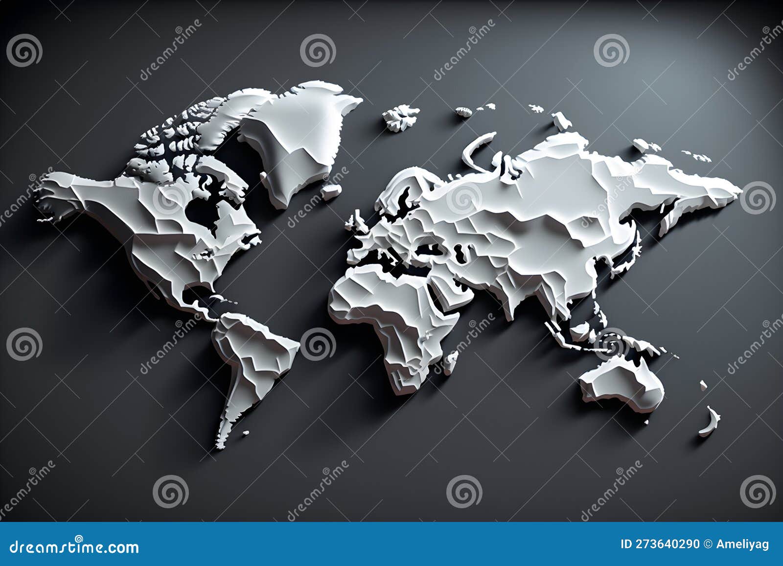 World Map Layout, Image of Countries, Land and Water on the Globe ...
