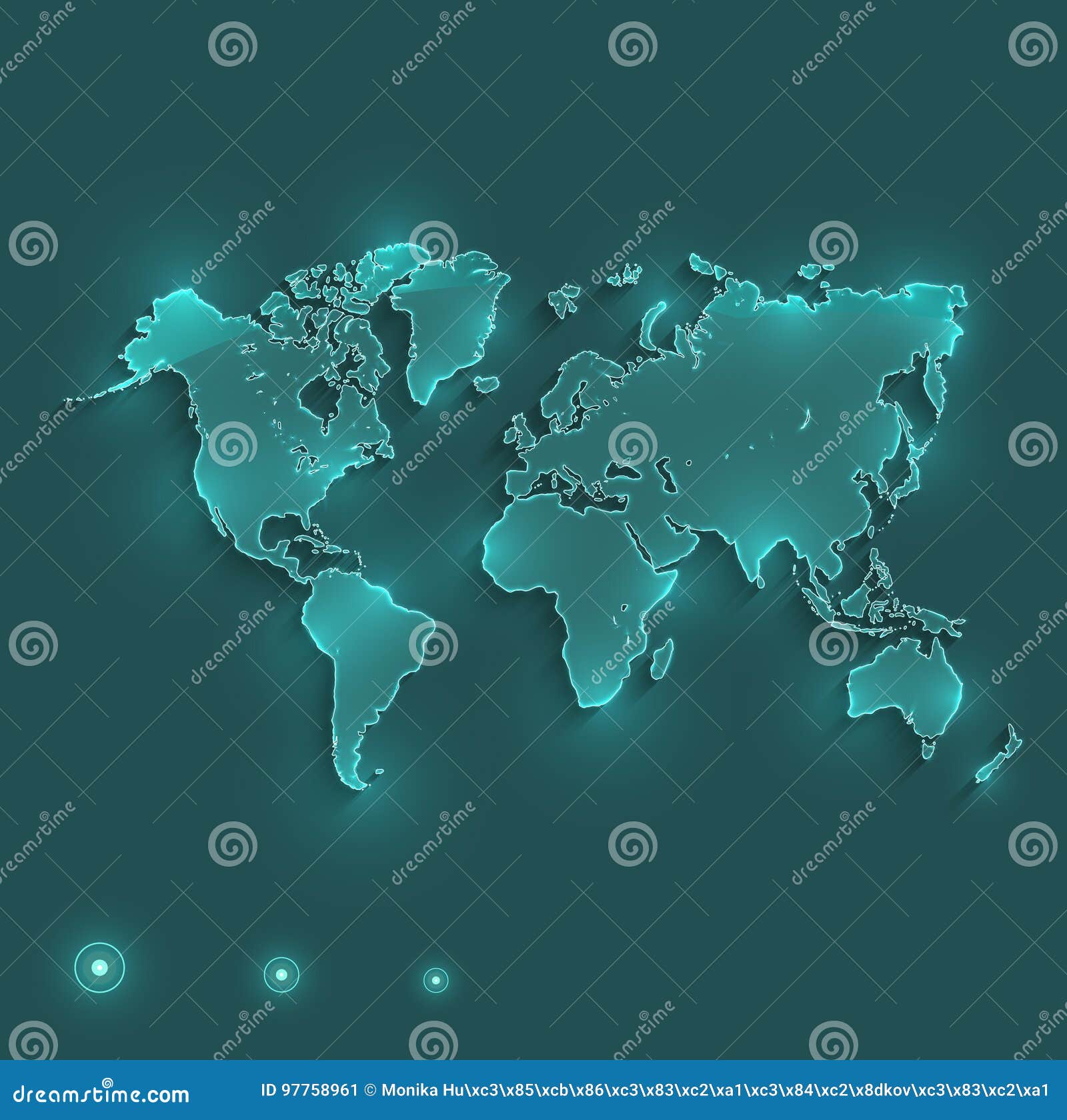 World map light neon stock vector. Illustration of global - 97758961