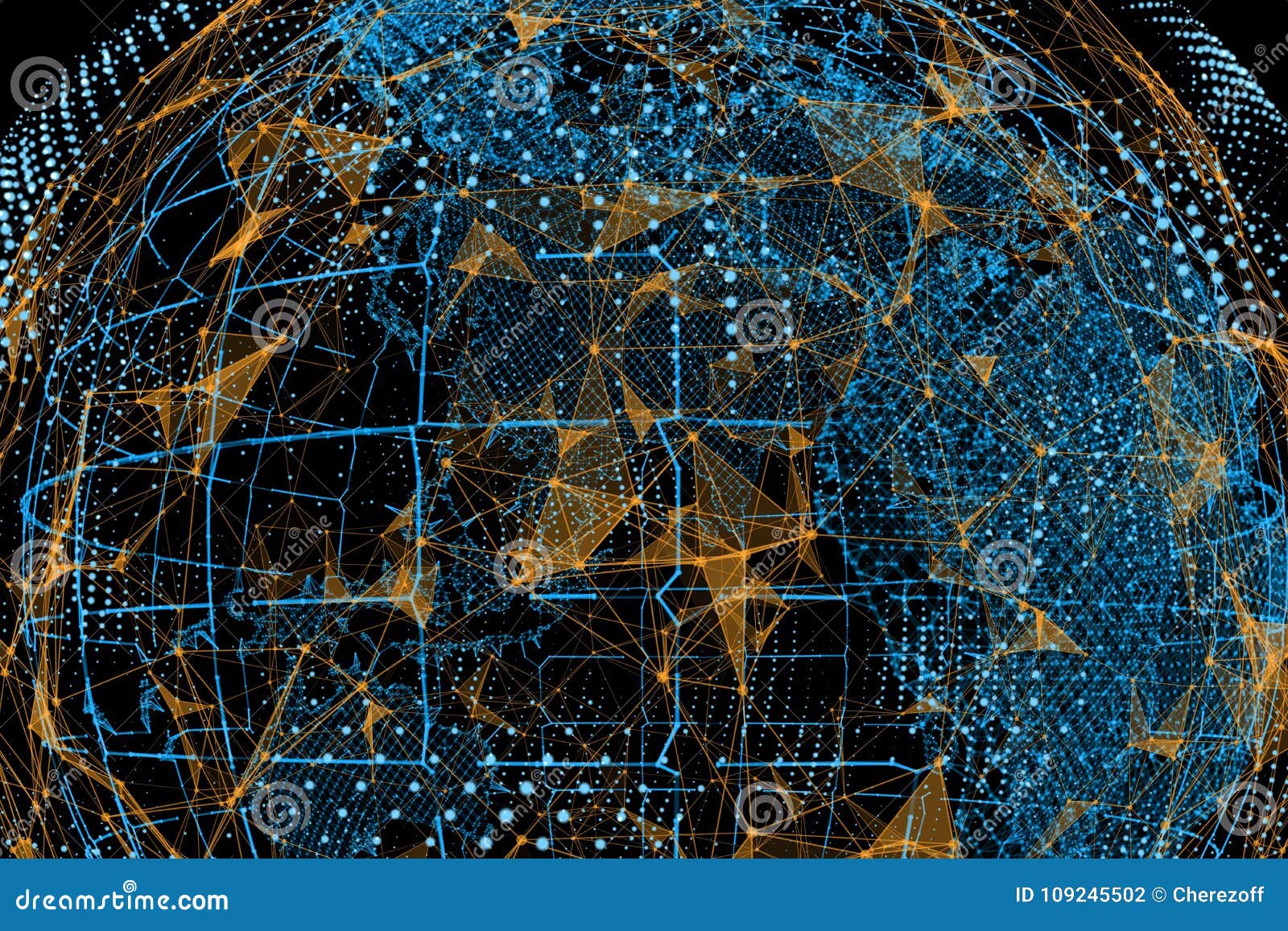 World Map and Lines. Concept of Global Business Stock Illustration ...
