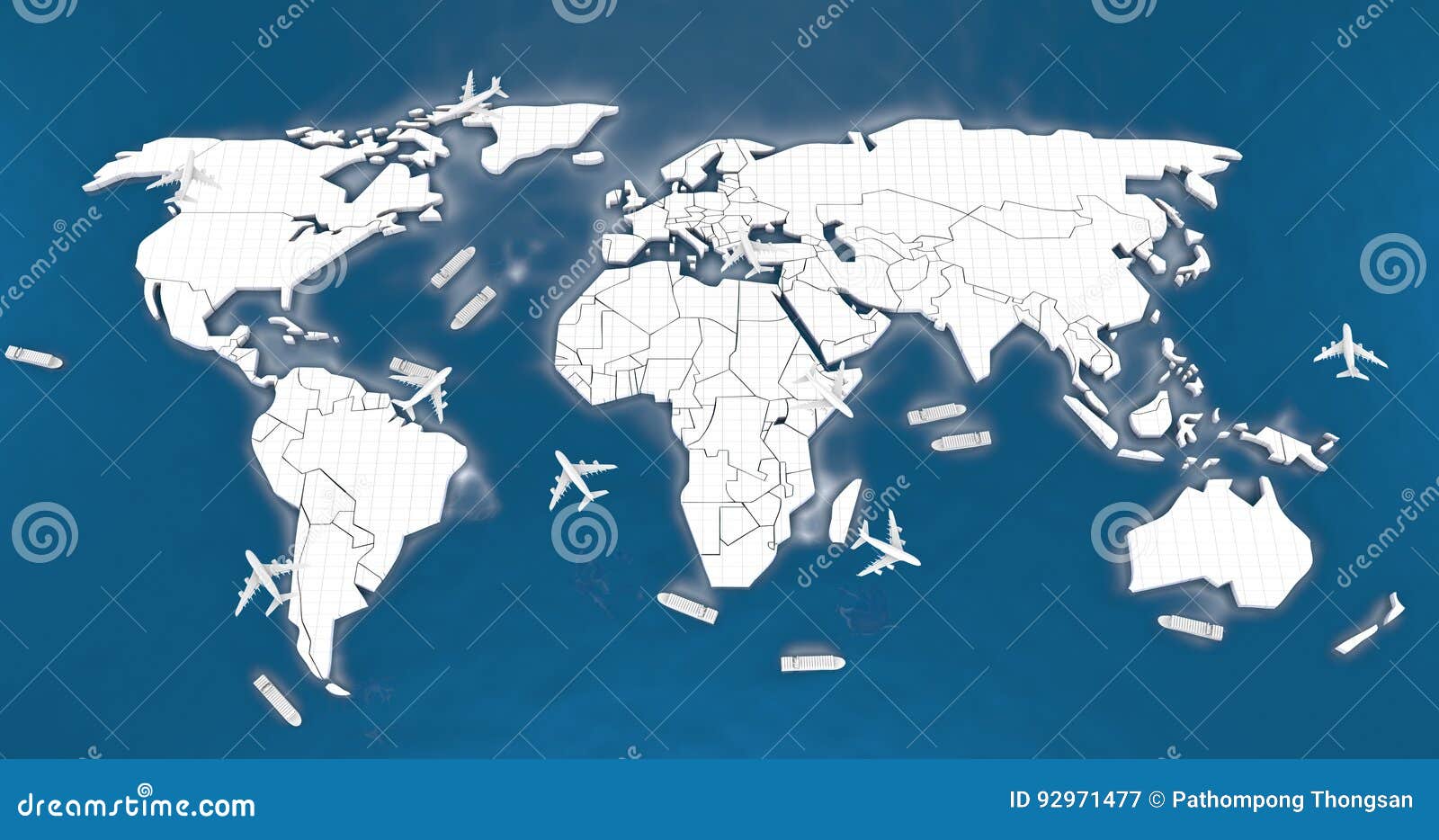 World map logistic stock illustration. Illustration of earth - 92971477