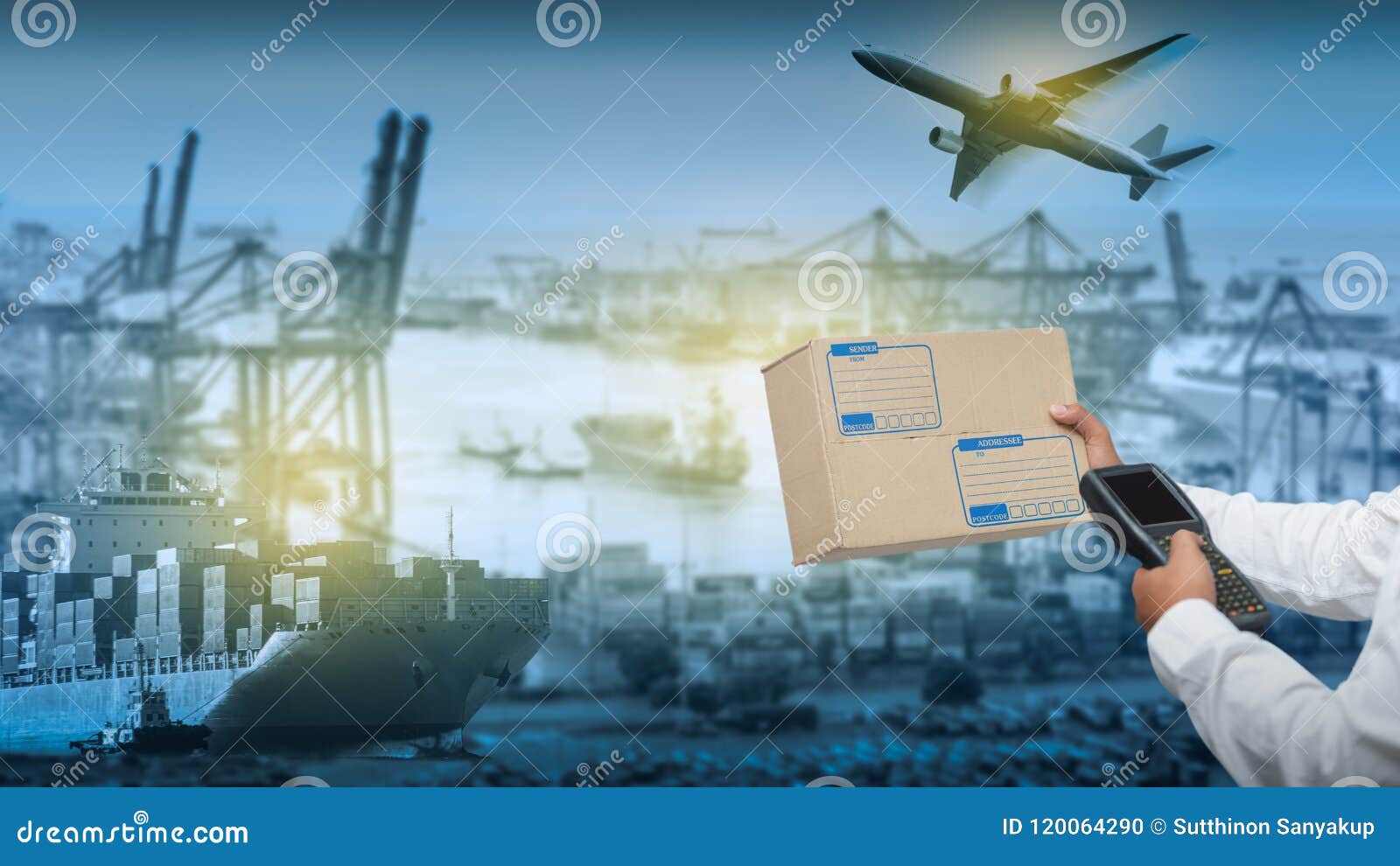 World Map With Logistic Network Distribution On Background, Logistic ...