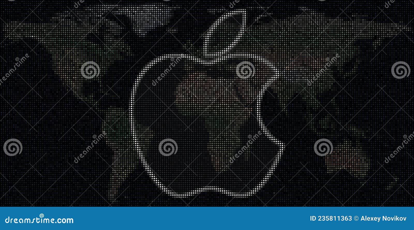 World Map and Logo of APPLE INC Made with Dots. Editorial Illustration ...