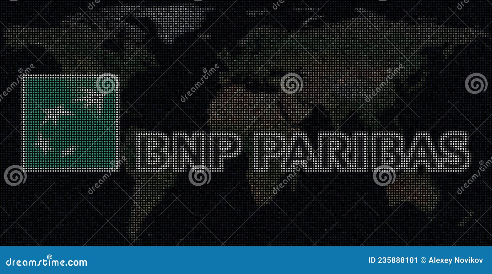 World Map and Logo of BNP PARIBAS Made with Dots. Editorial ...