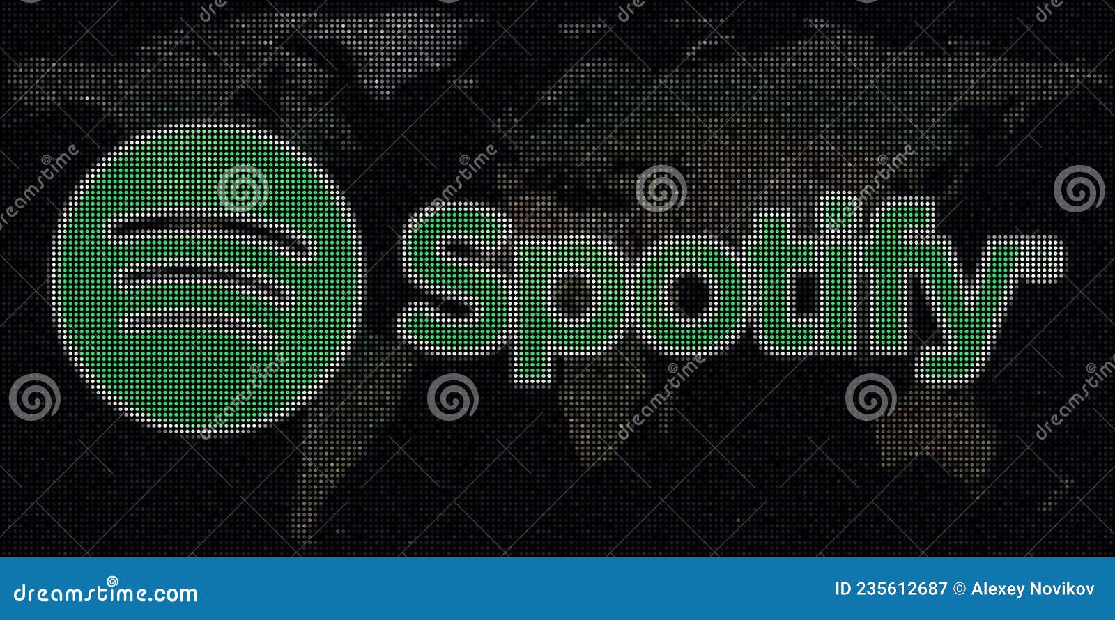 Logo of SPOTIFY Made with Dots and the World Map. Editorial Conceptual ...